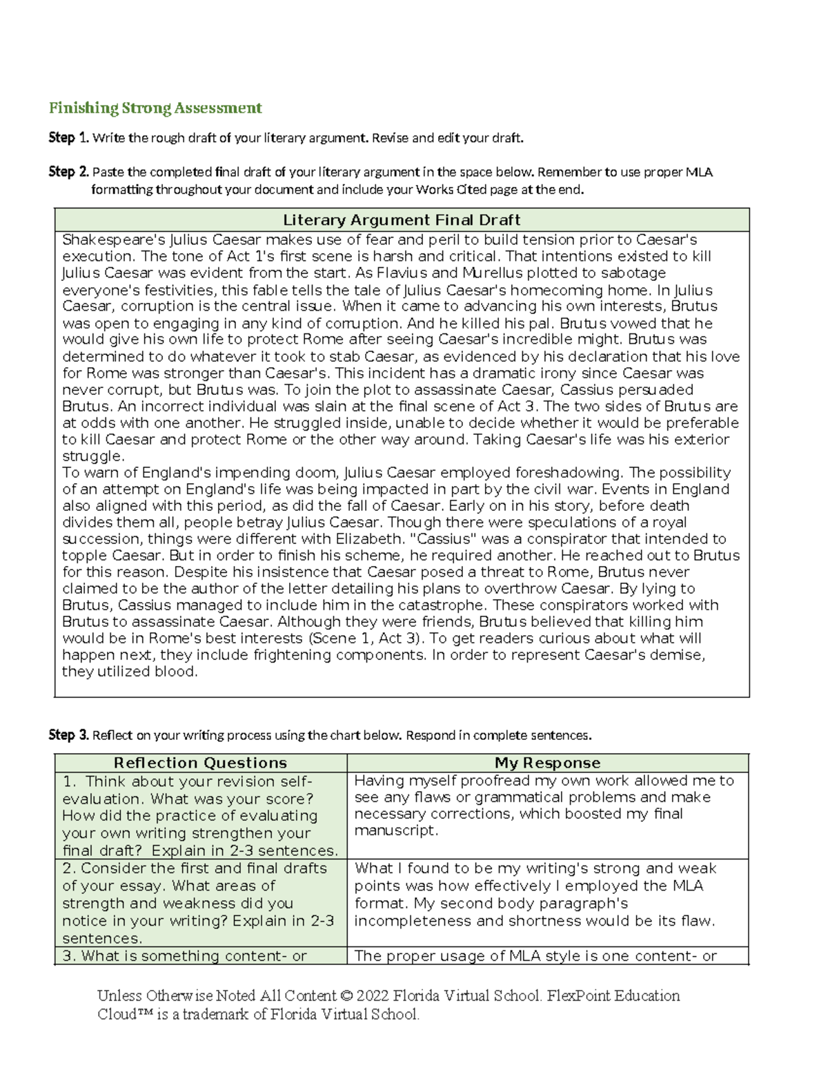 Assignment: 03.05 Finishing Strong - Finishing Strong Assessment Step 1 ...