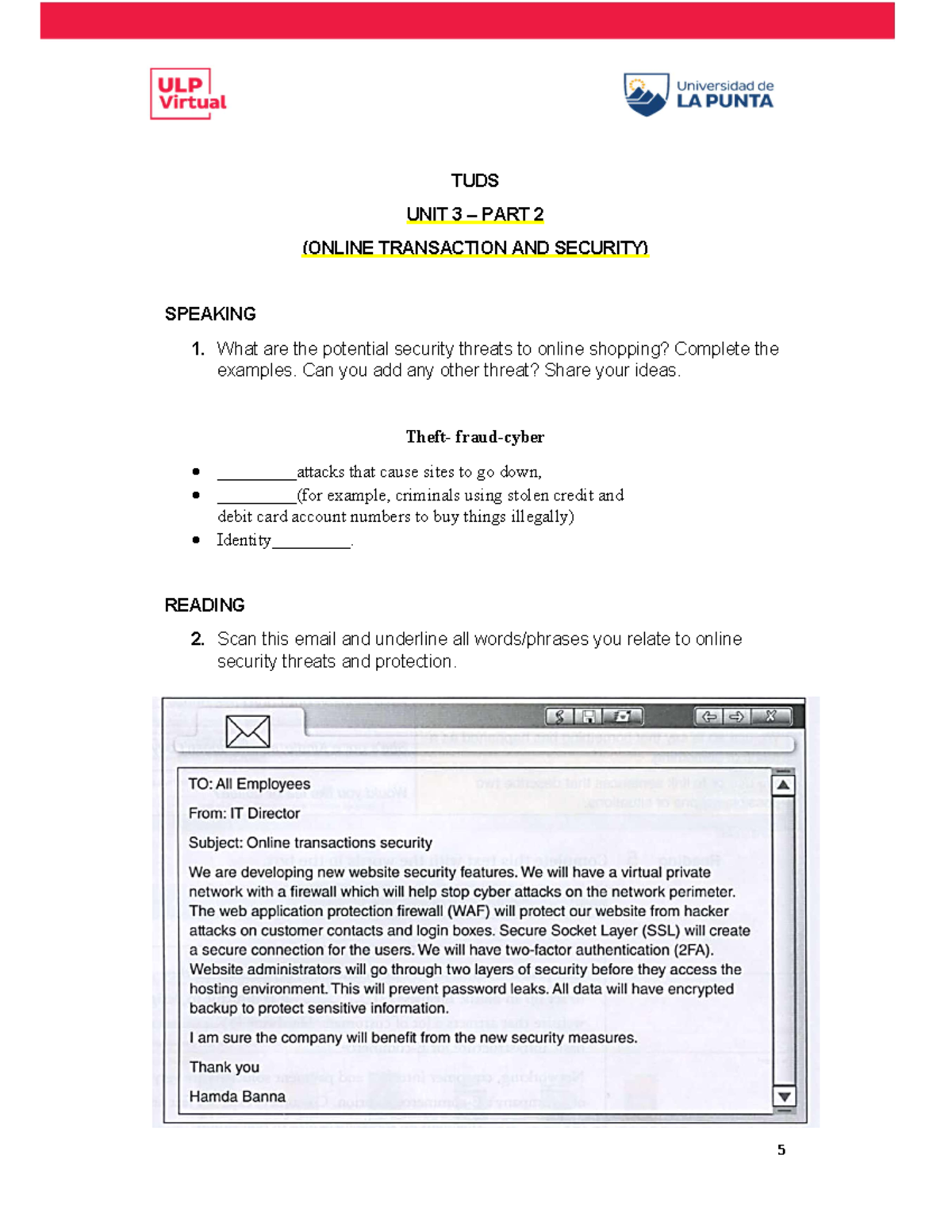 UNIT 3 PART 2 - TUDS UNIT 3 – PART 2 (ONLINE TRANSACTION AND SECURITY ...