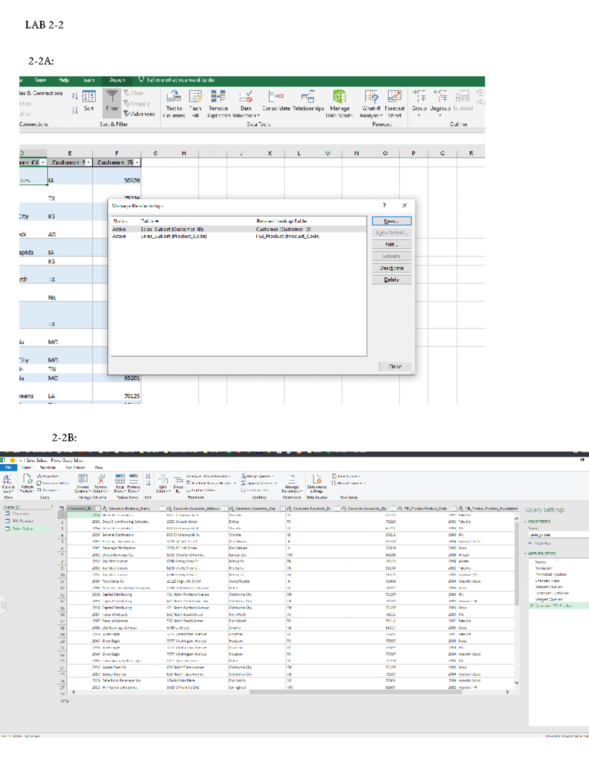 Accounting Analytics Week 3 Lab - LAB 2- 2-2A: 2-2B: 2-2C LAB 2-4: 2-4A ...