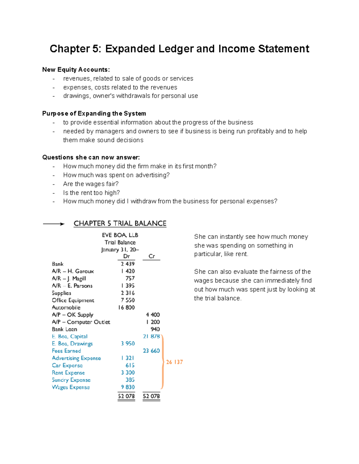 Accounting Chapter 5 Notes - Chapter 5: Expanded Ledger and Income ...