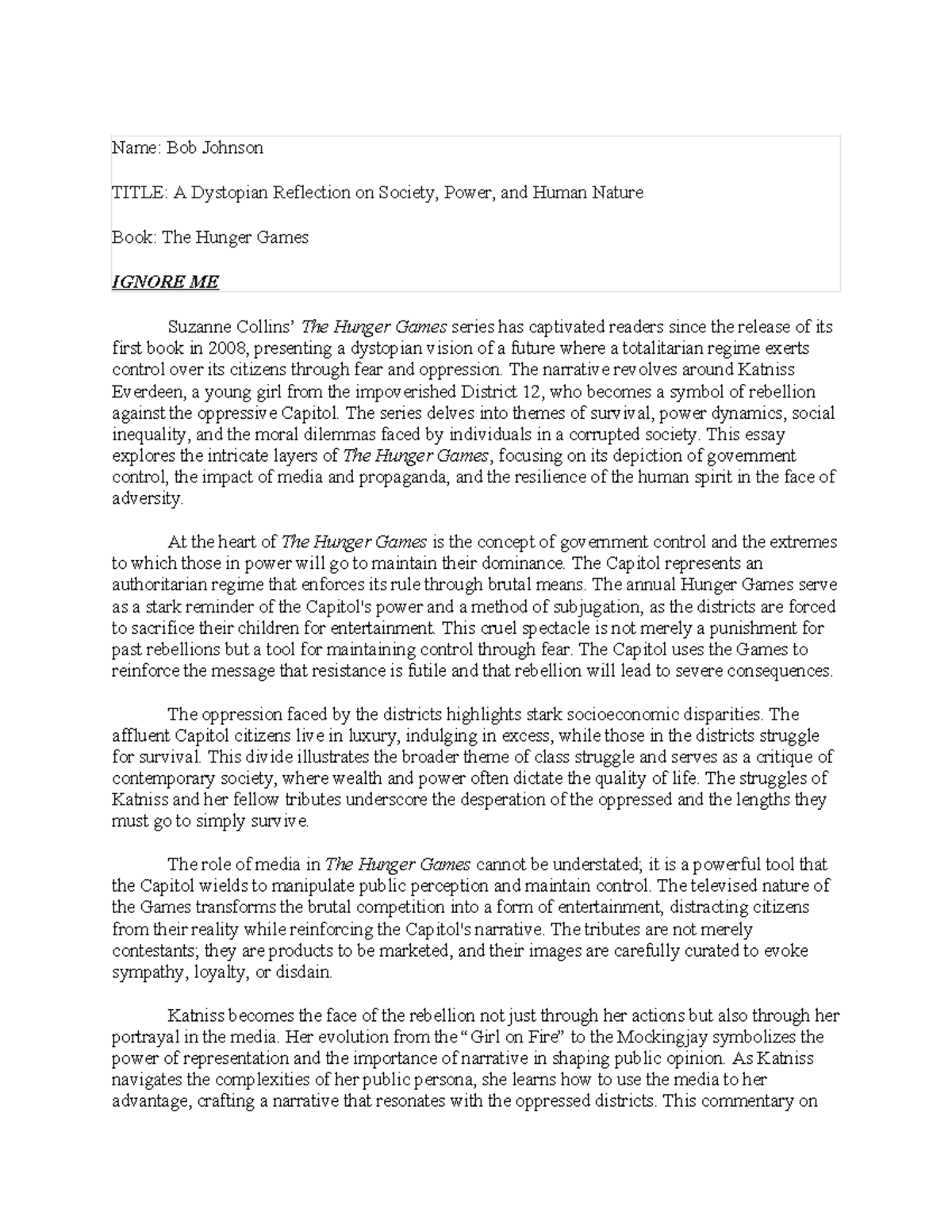 A Dystopian Reflection on Society, Power, and Human Nature - The Hunger ...