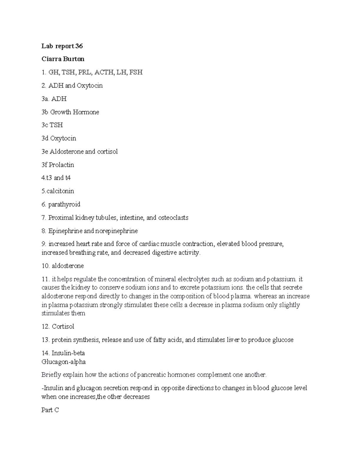 Arteries lab 40 - lab 40 anatomy and physiology - Lab report 36 Ciarra ...