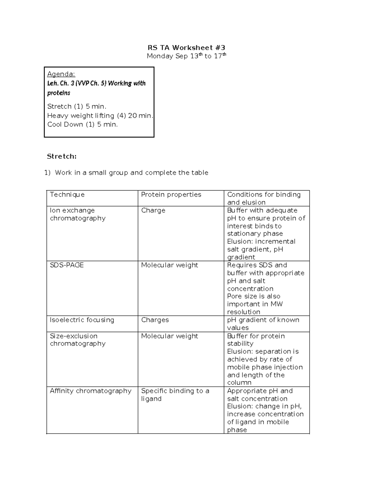 Recitation CHE 4341 RS TA Worksheet #3 KEY - RS TA Worksheet Monday Sep ...