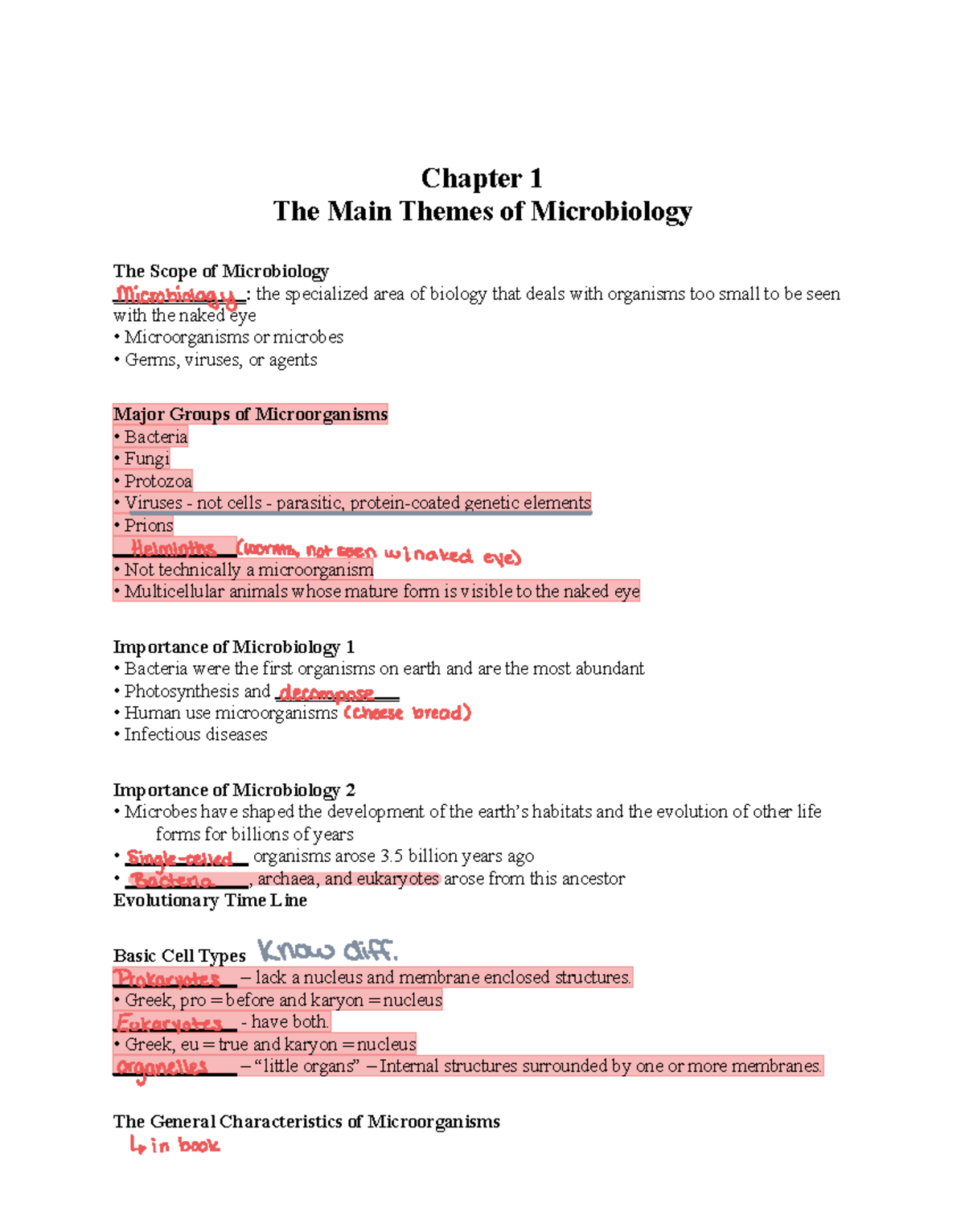Chapter 1 - Main Themes of Microbiology - Chapter 1 The Main Themes of ...