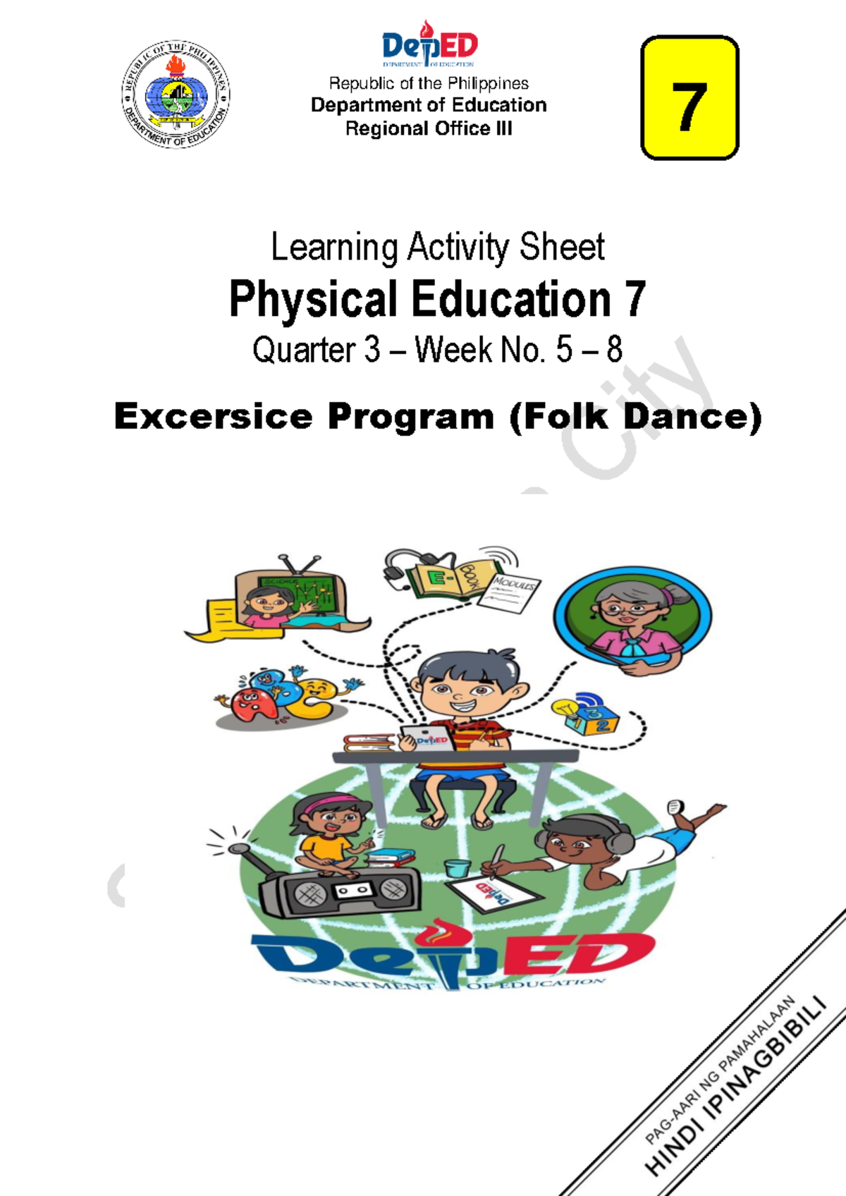3RD Quarter Grade 7 PE Learning Activity Sheets WEEK 5 8 Final
