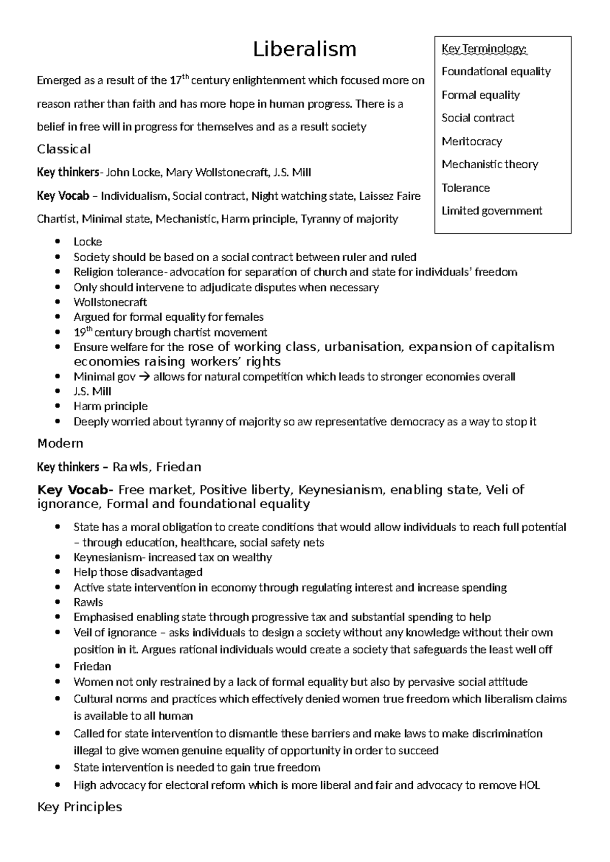 Liberalism - poster - Liberalism Emerged as a result of the 17th ...