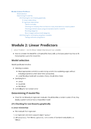 Module 4 - Interactions Continuous Variables - Interactions: Continuous Variables Limits to ...