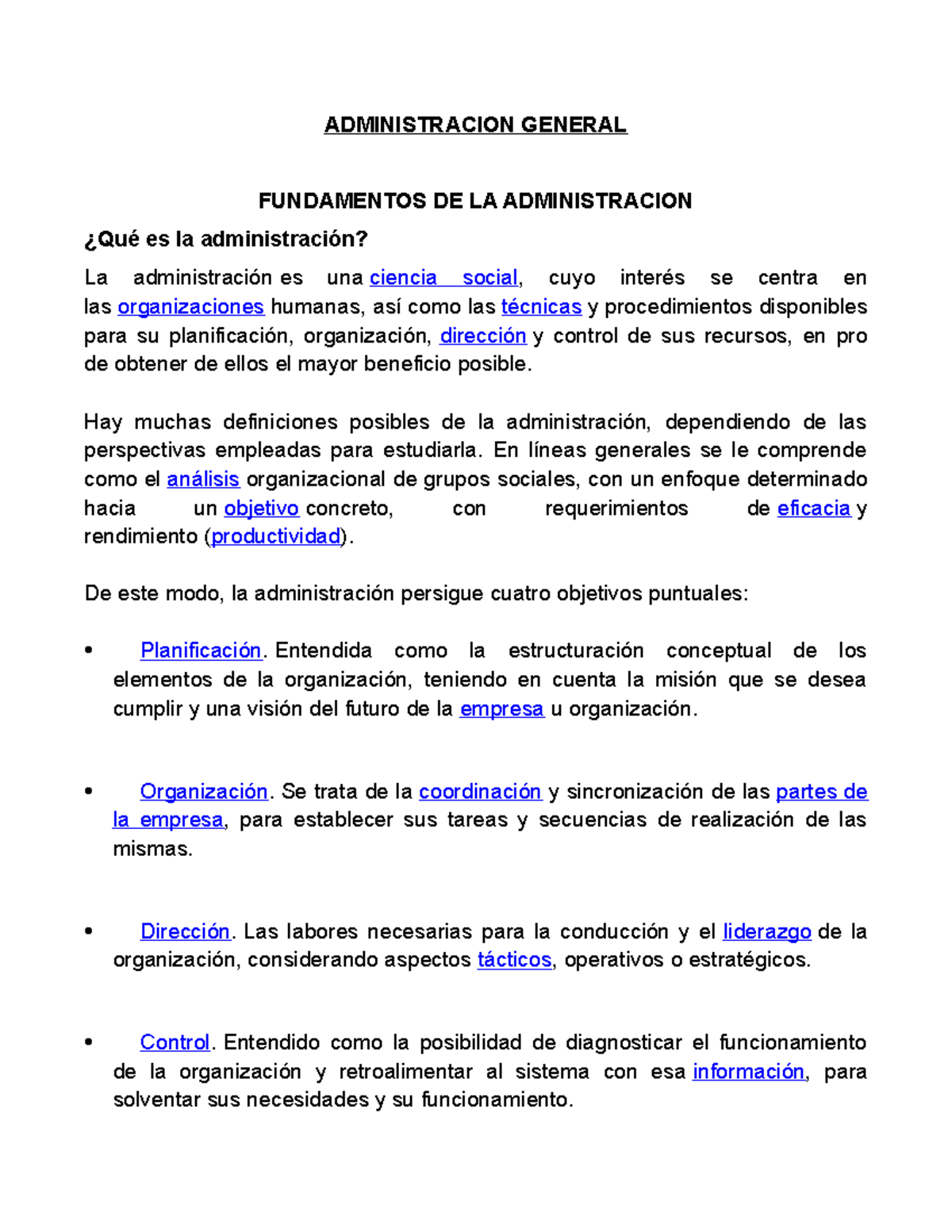 Admon - administracion general - ADMINISTRACION GENERAL FUNDAMENTOS DE ...