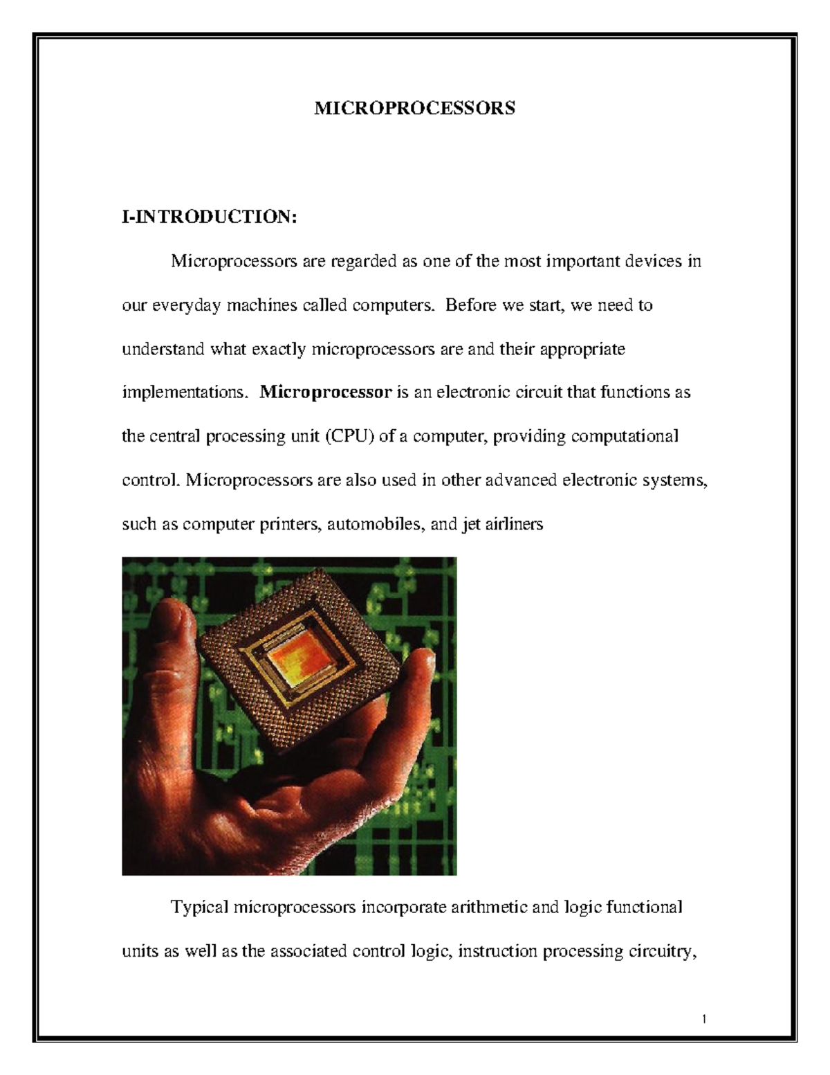 Microprocessors aldosari - MICROPROCESSORS I-INTRODUCTION ...