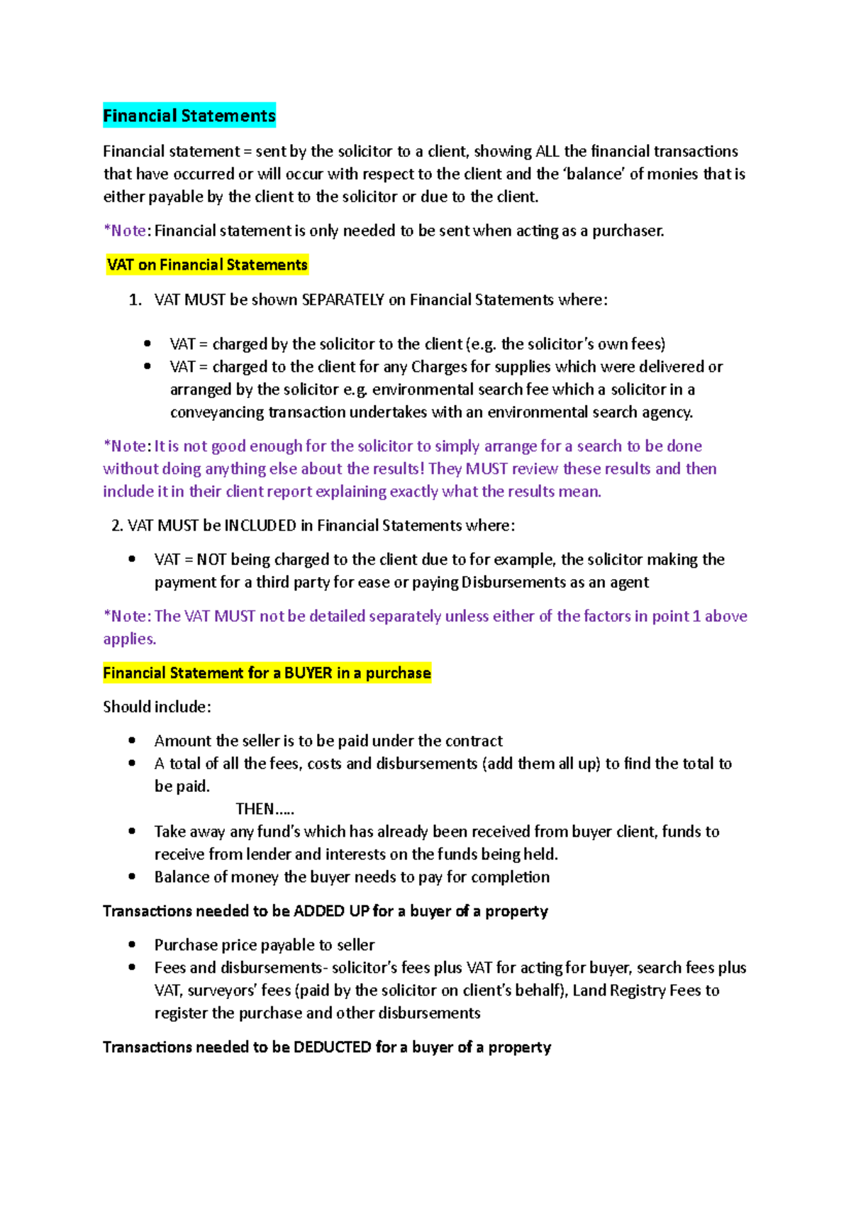 Solicitors accounts Financial Statements - Financial Statements ...