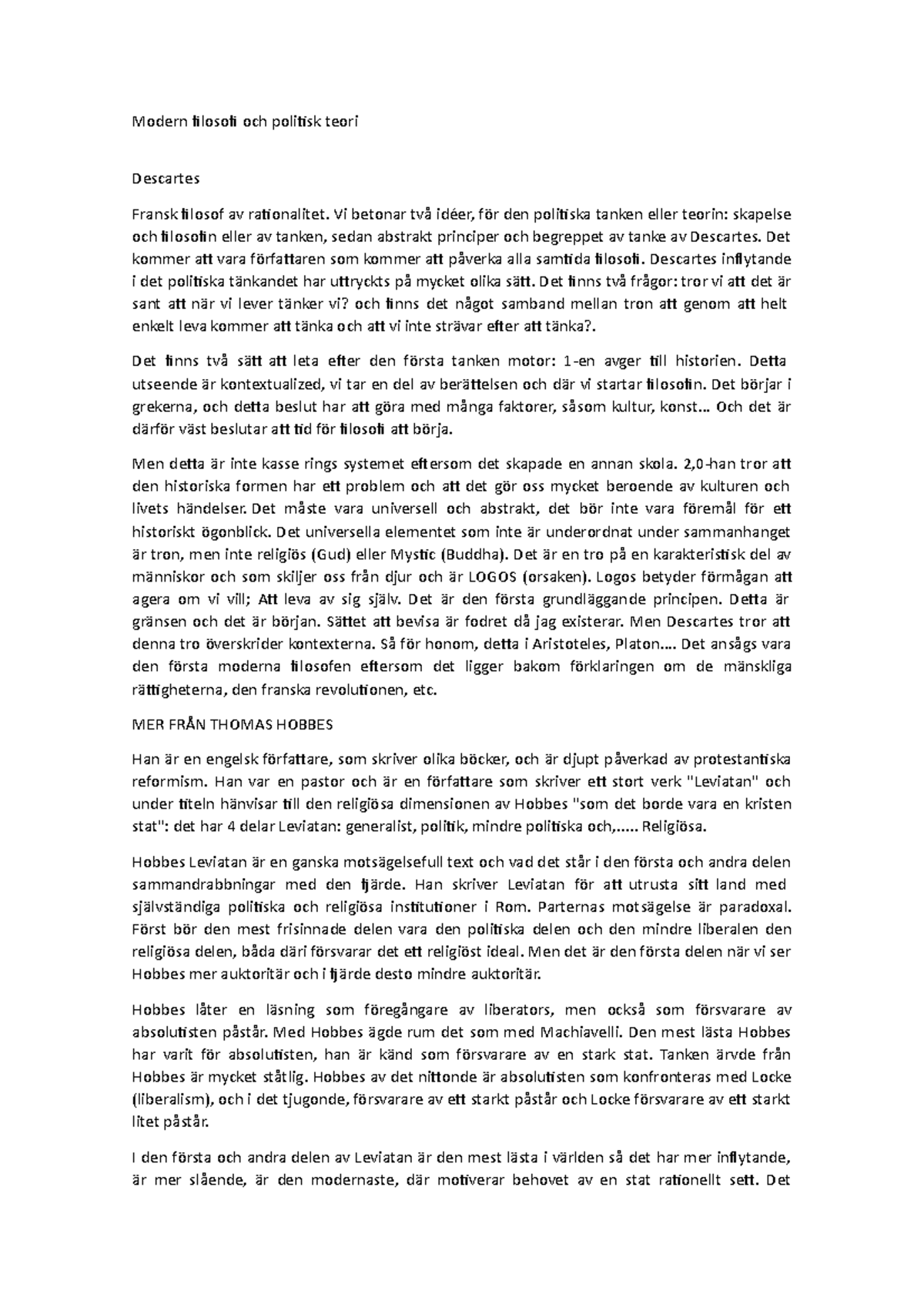 Modern filosofi och politisk teori - Modern filosofi och politisk teori ...