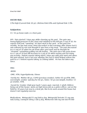 SOAP Note Tom- MSK - Soap Note - Chief complaint: R knee pain HPI : Tom ...