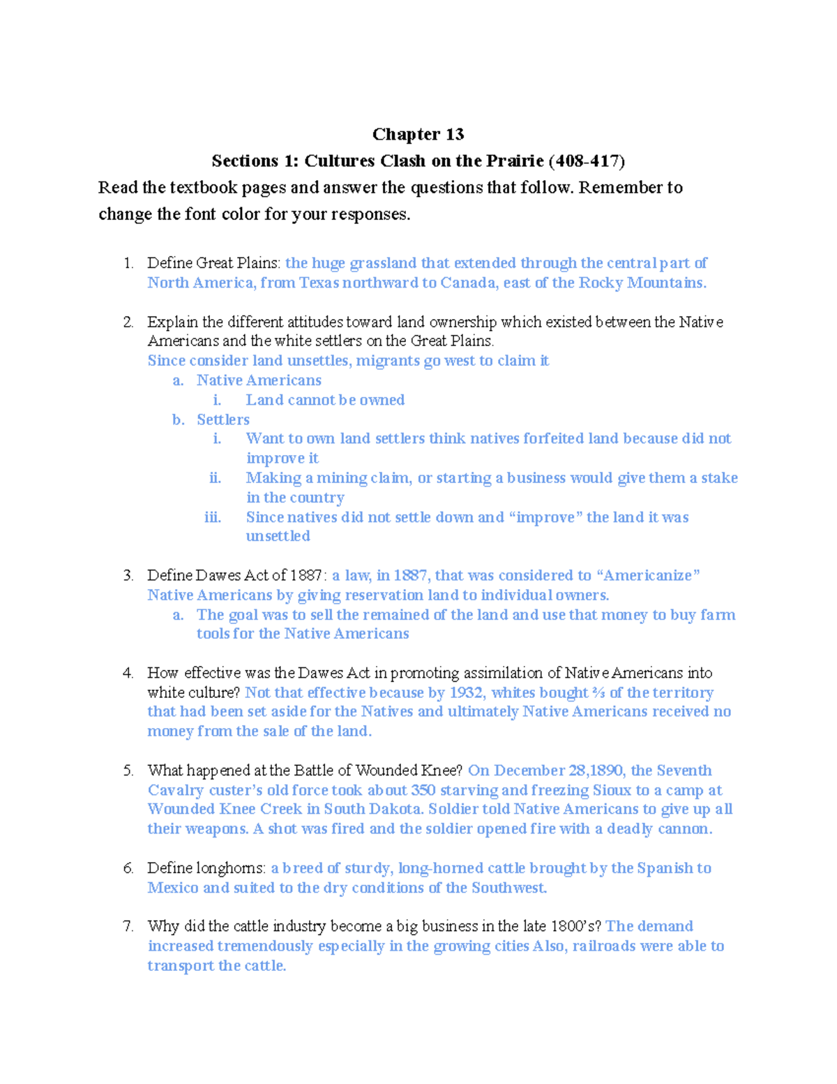 JP Ch. 13 Section 1 - Chapter 13 Sections 1: Cultures Clash on the ...