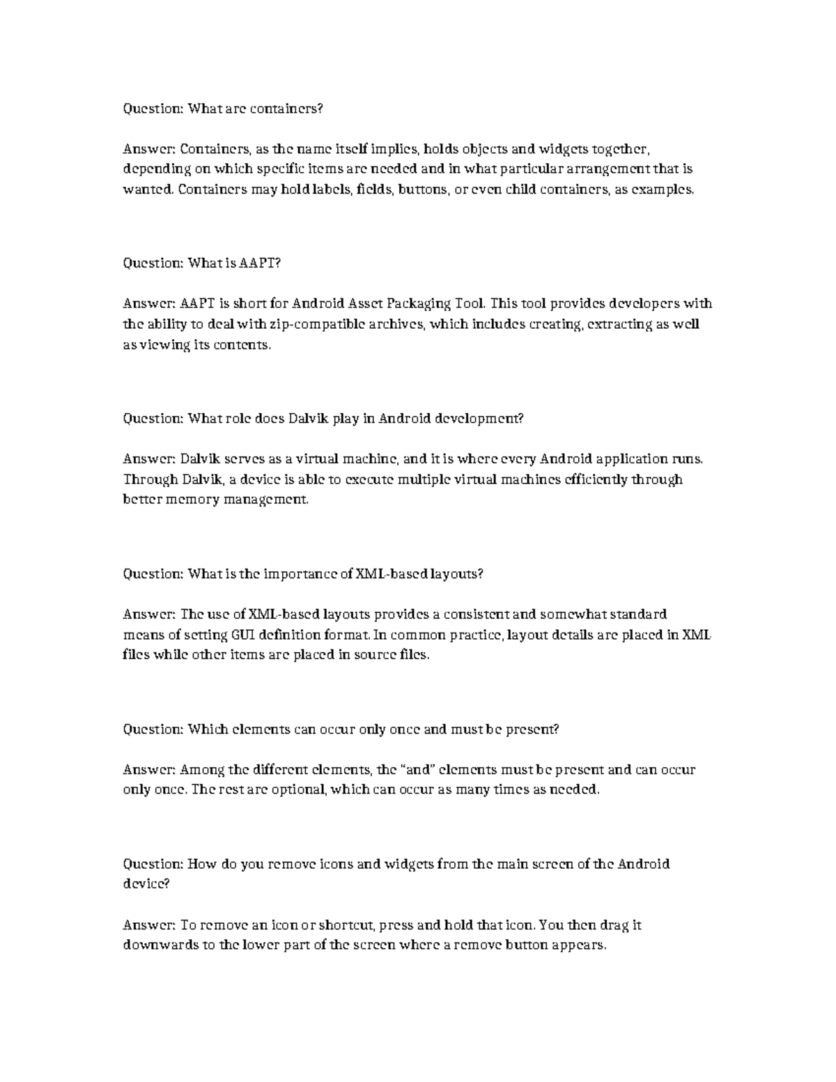 Jeniece thiazi acinous - Question: What are containers? Answer ...