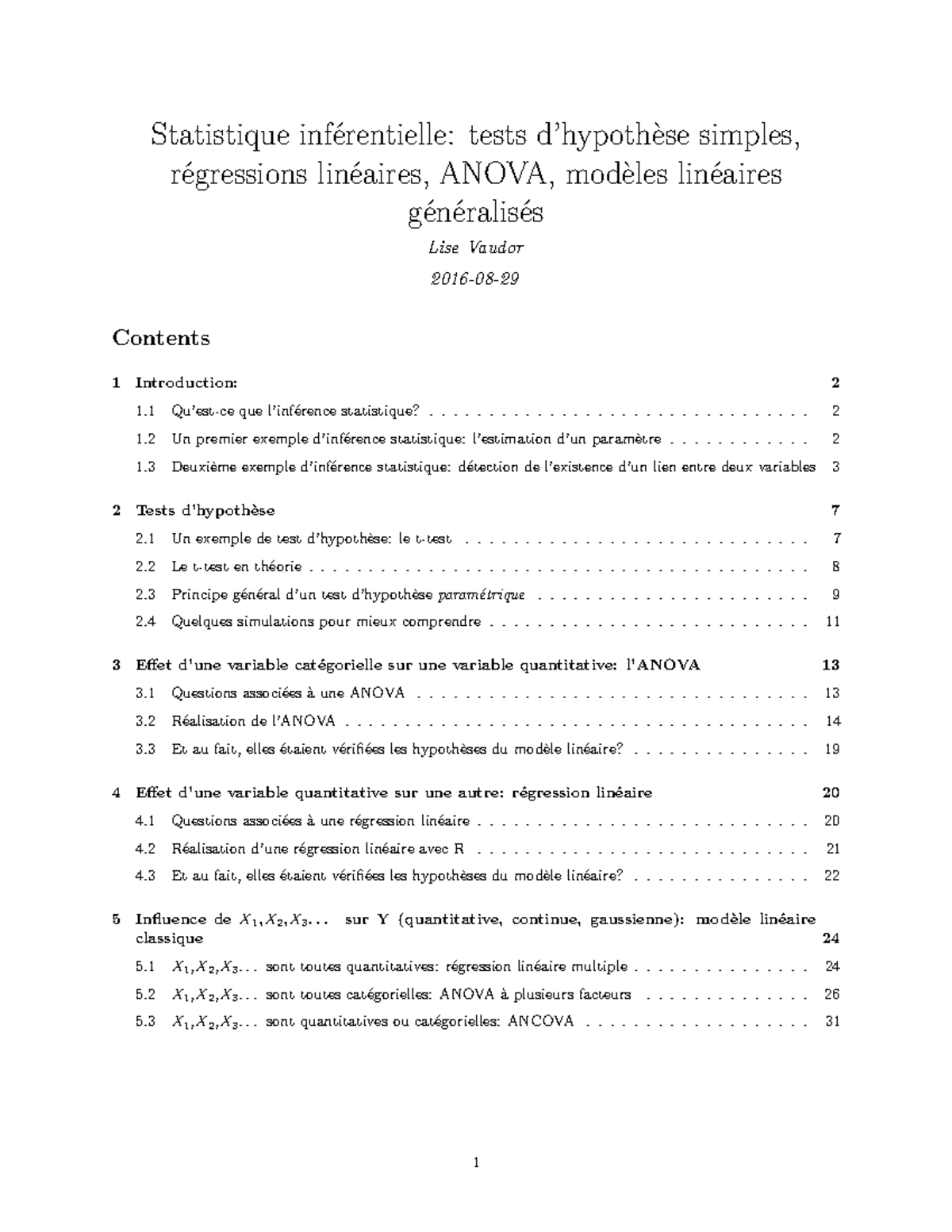 3 Statistique inferentielle Print - Statistique inférentielle: tests d ...