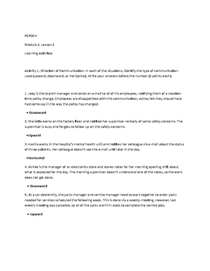Module 2. lesson 1. LA - Perdev - PERDEV Module 2. Lesson 1 Learning ...