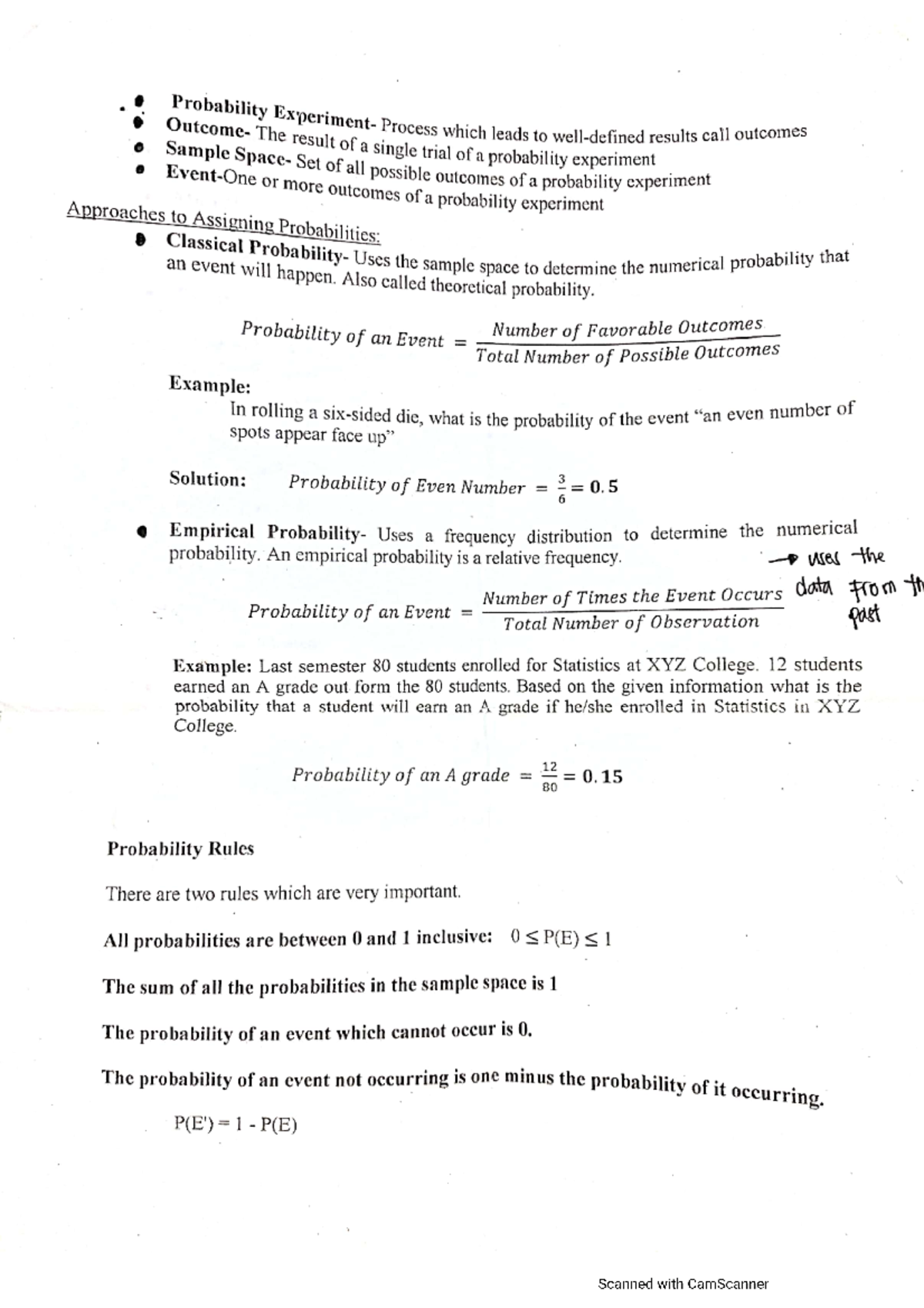 Intro to probability - Econometrics 1 - Studocu