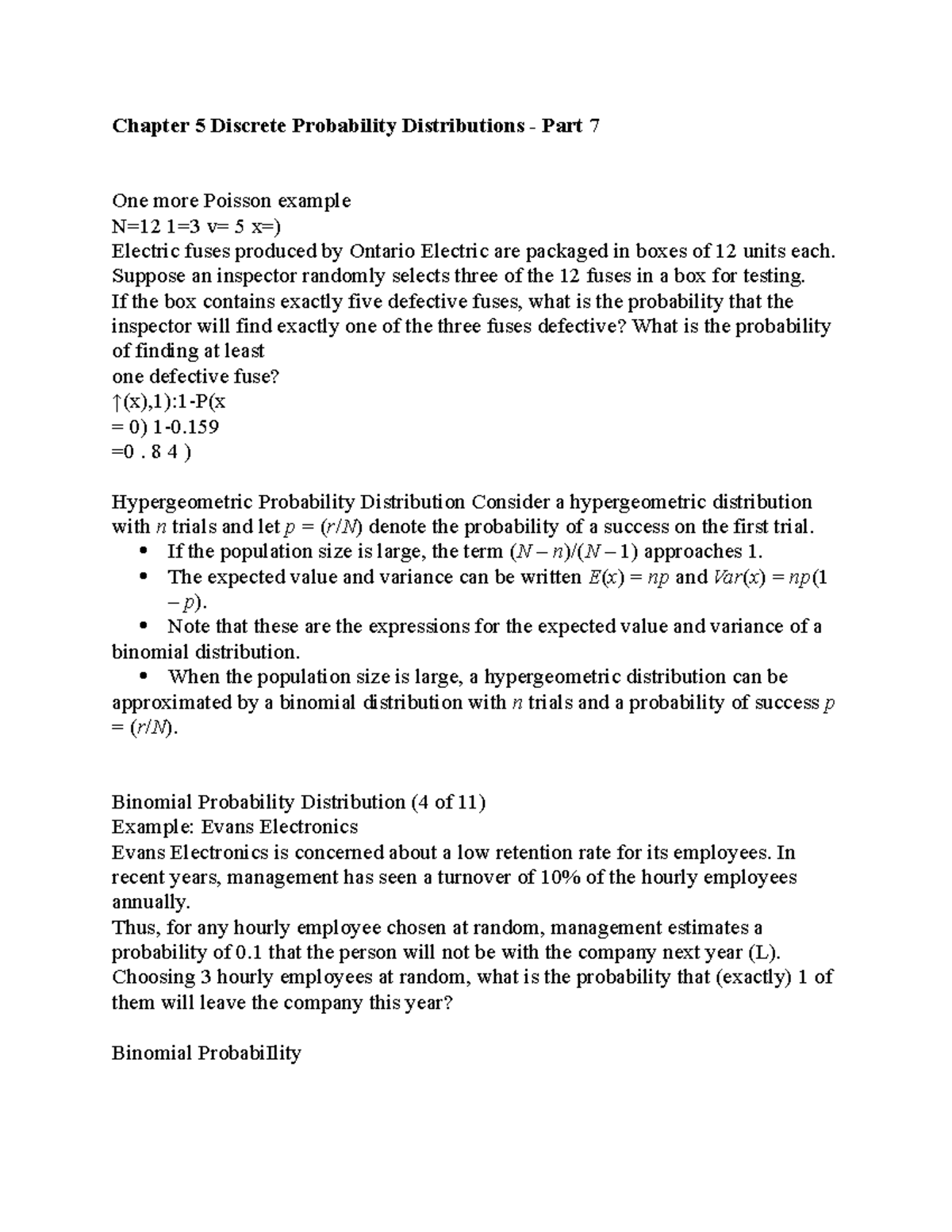 Chapter 5 Discrete Probability Distributions - Part 7 - Suppose an ...