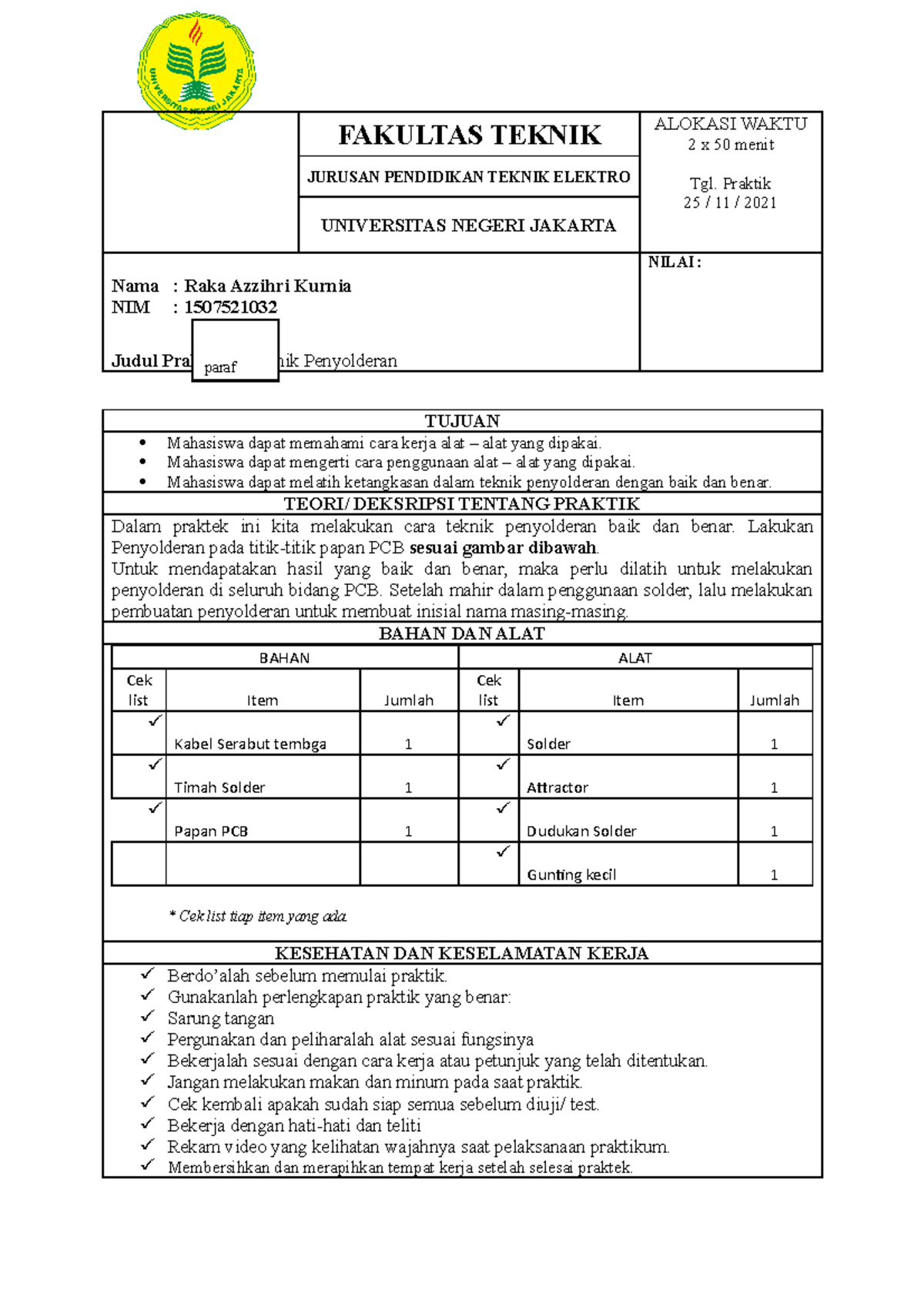 Jobsheet 4 PJJ Teknik Penyolderan - FAKULTAS TEKNIK ALOKASI WAKTU 2 x ...