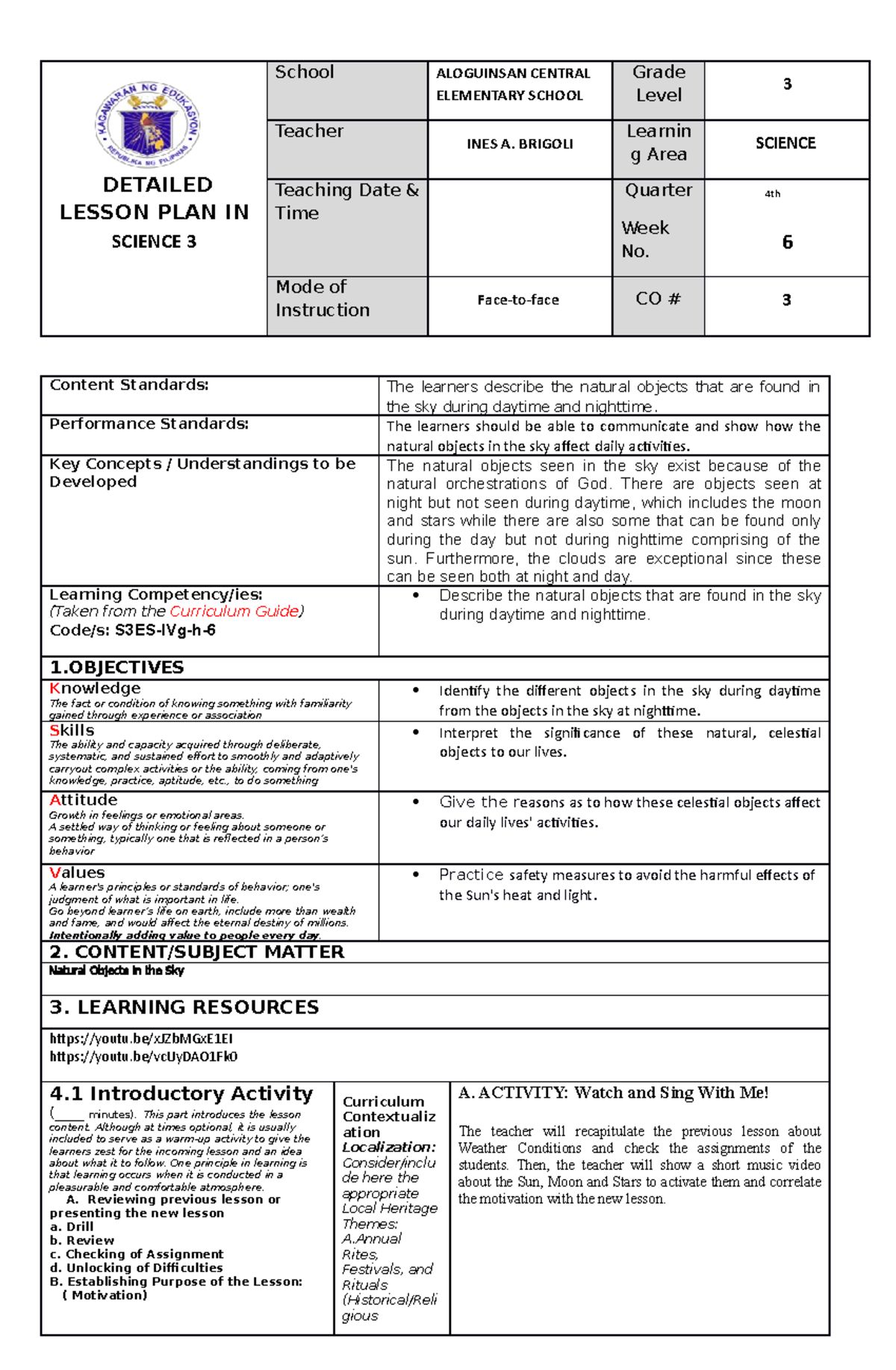 Brigoli-INES-A - This Lesson Plan is suit for grade 3 pupils ...