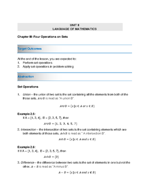 Module 9 - Math 9 - Module 9 The R and S in Math This module is about mathematical phrases ...