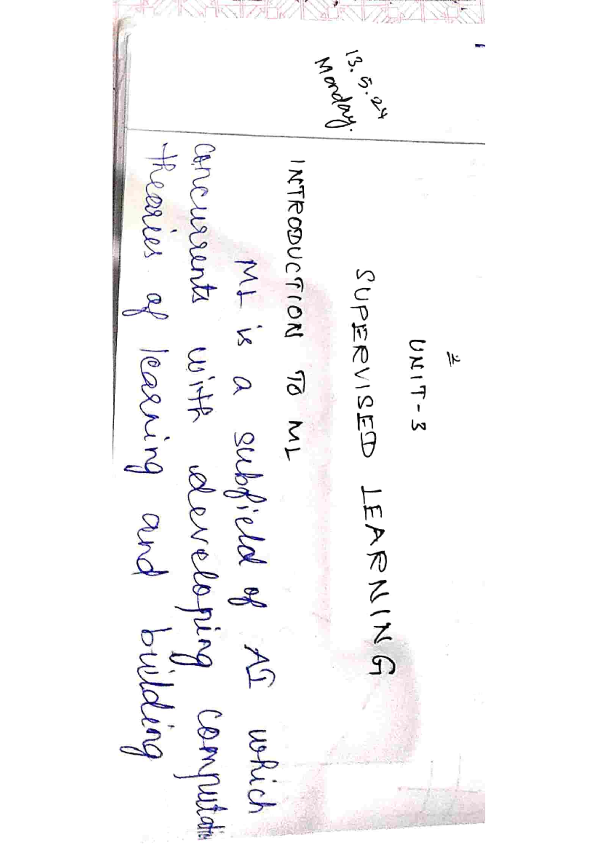 Aiml 1 2 135 Supervised Learning Monday Introduction To Ml Ml Is A