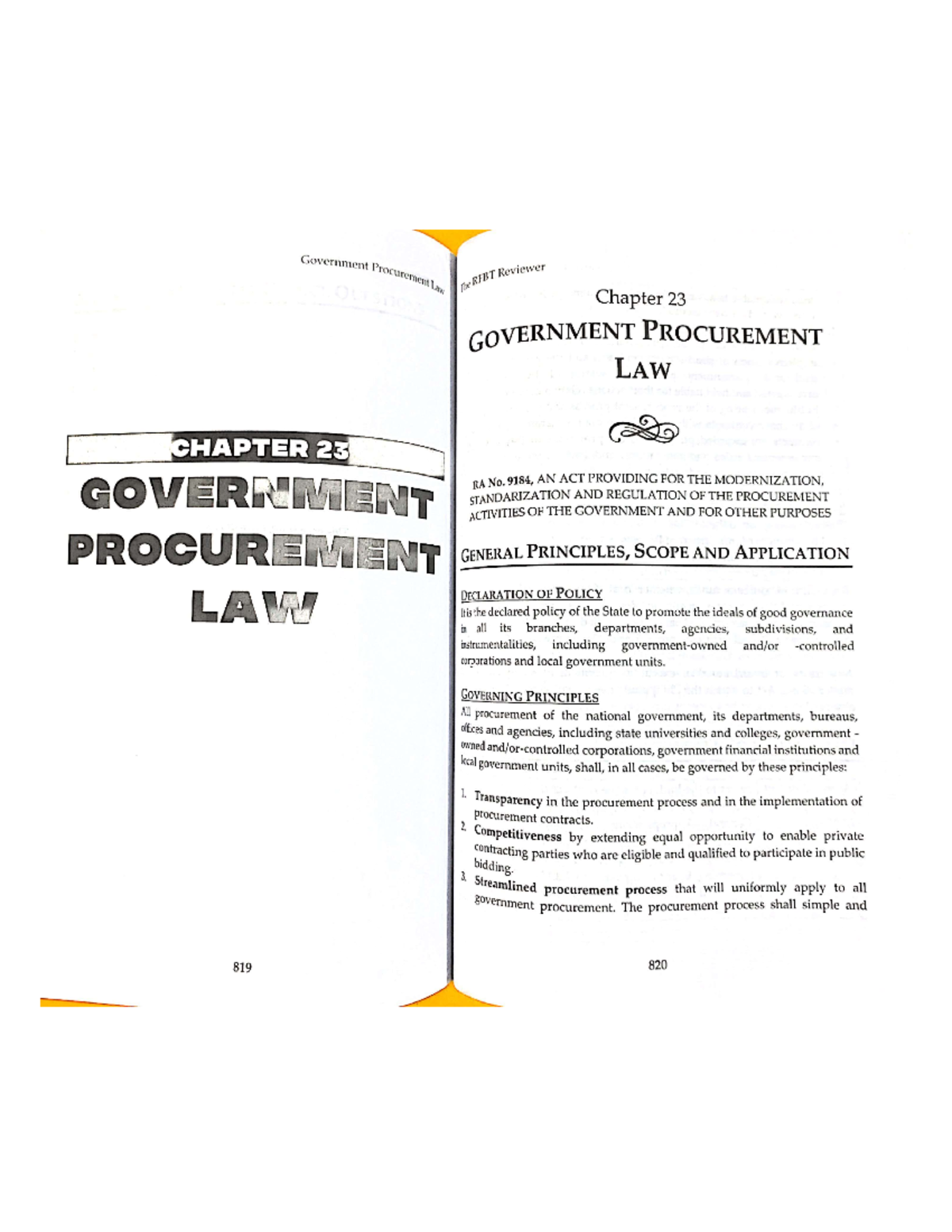Government Procurement Law - Corporate Law - Studocu