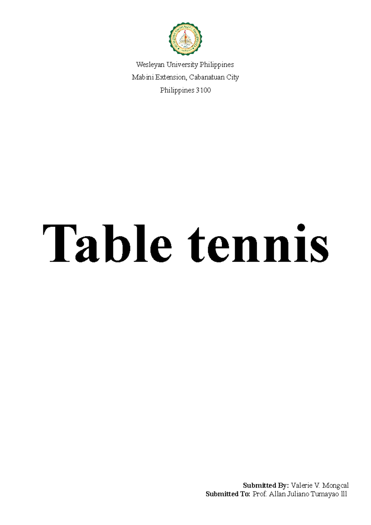 BPED 9 basic skills in tennis and some tips - Mabini Extension ...
