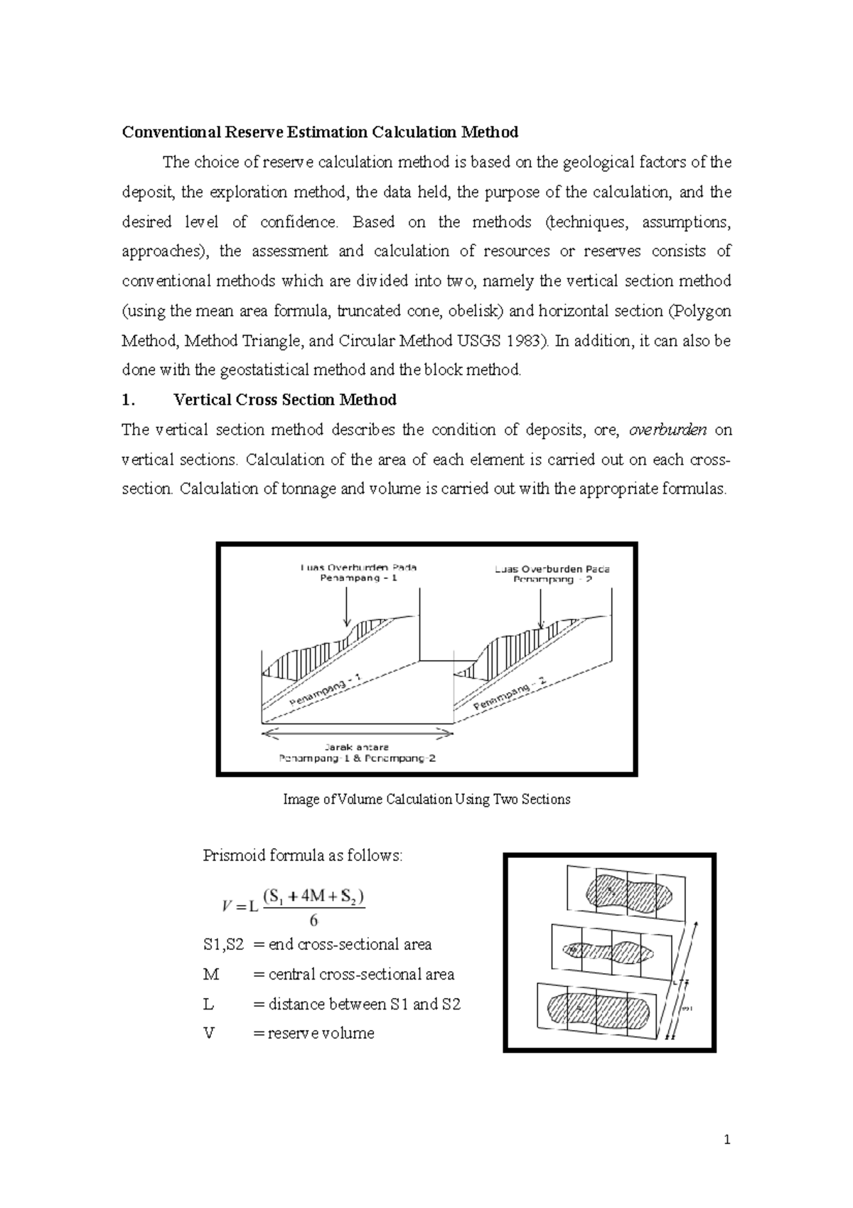 Assignment Work Statistics Conventional Reserve Estimation - Conventional Reserve Estimation ...