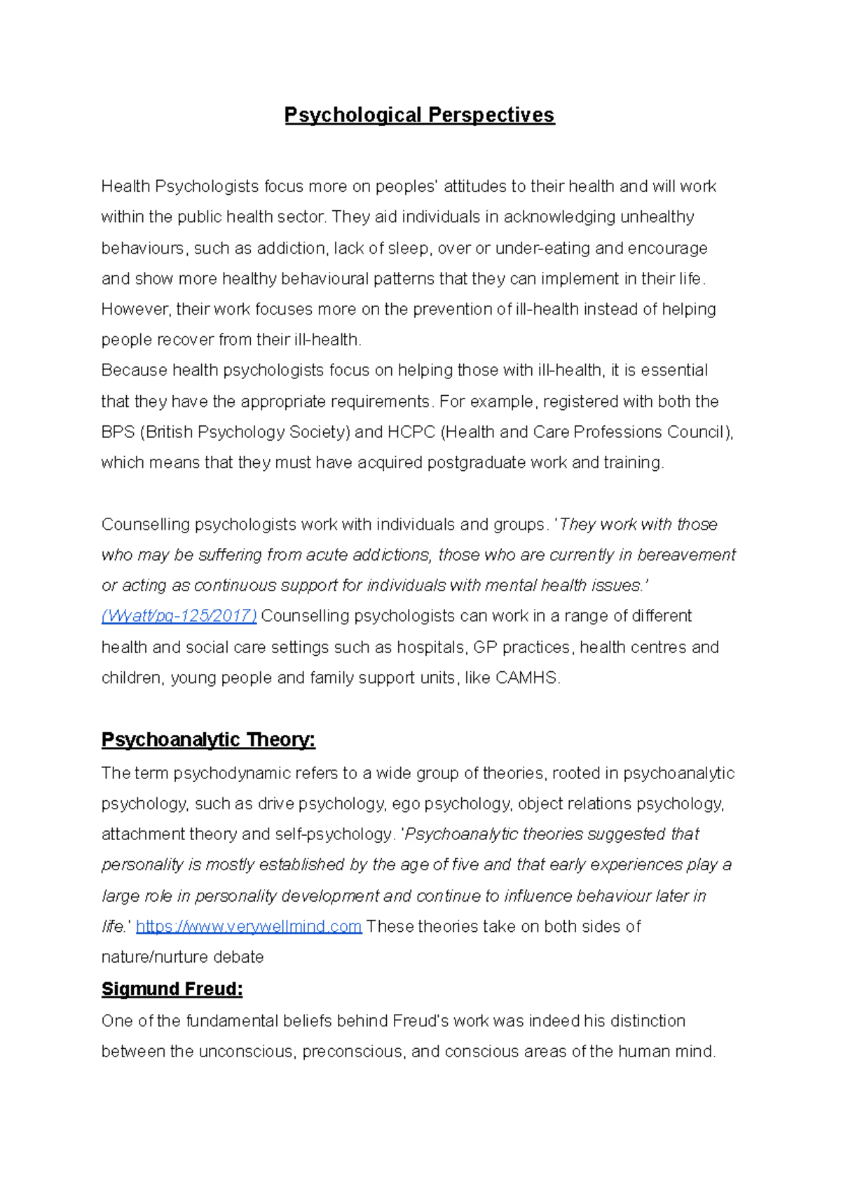 Psychological Perspectives 2 - HSC - Psychological Perspectives Health ...