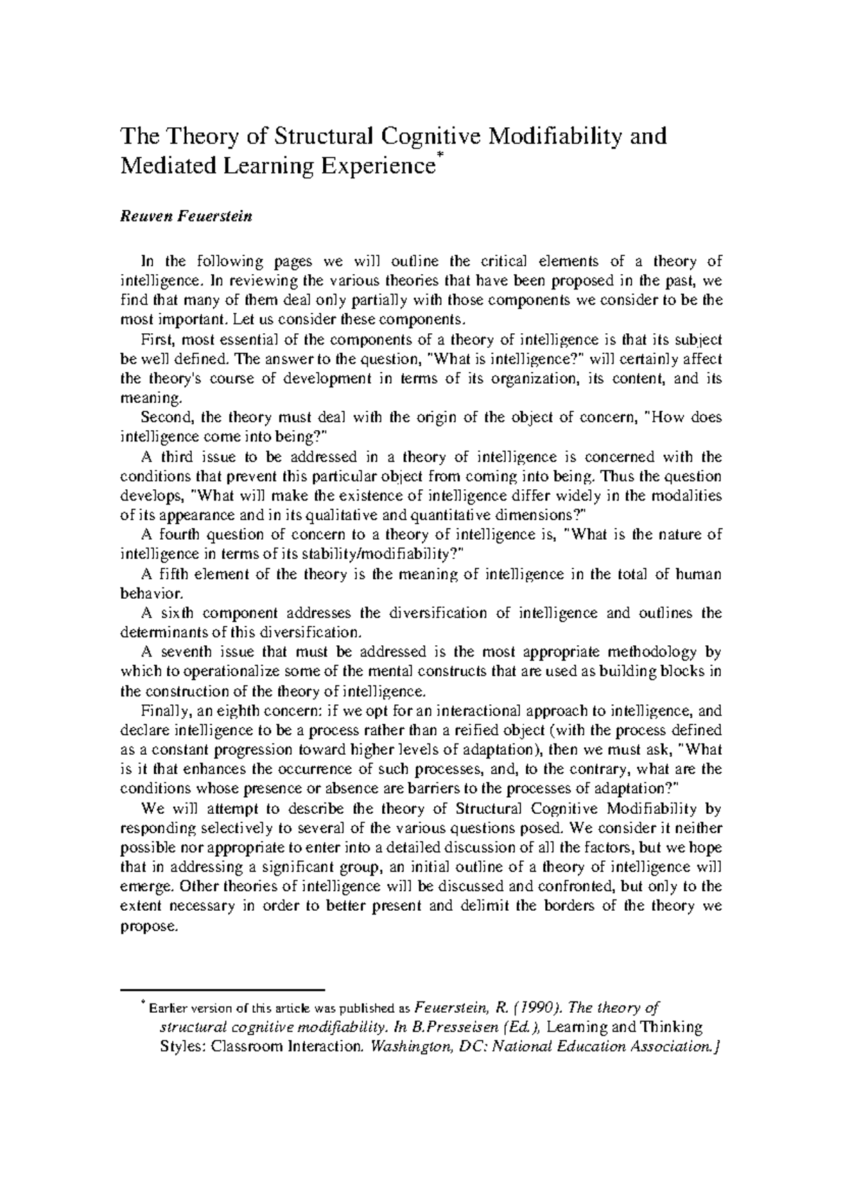 Feuerstein - Resumo História da Educação fisica - The Theory of ...