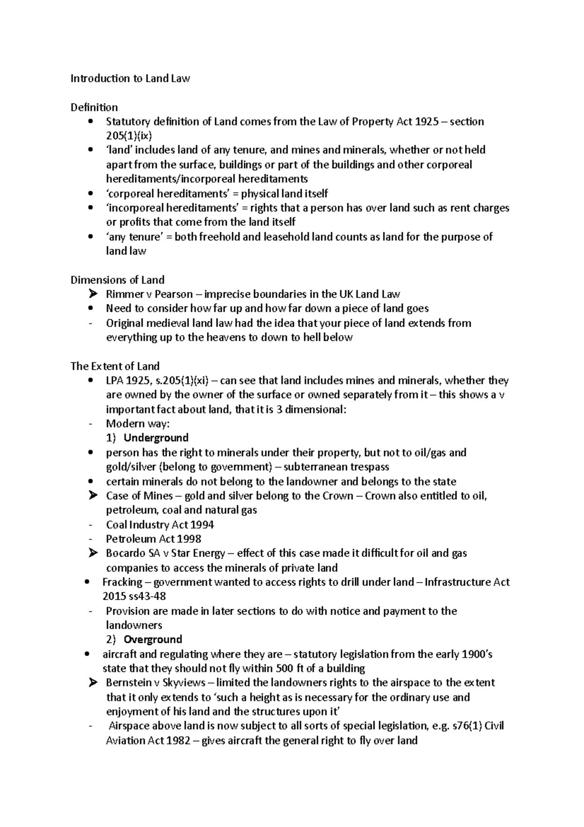 Introduction to Land Law - Introduction to Land Law Definition ...