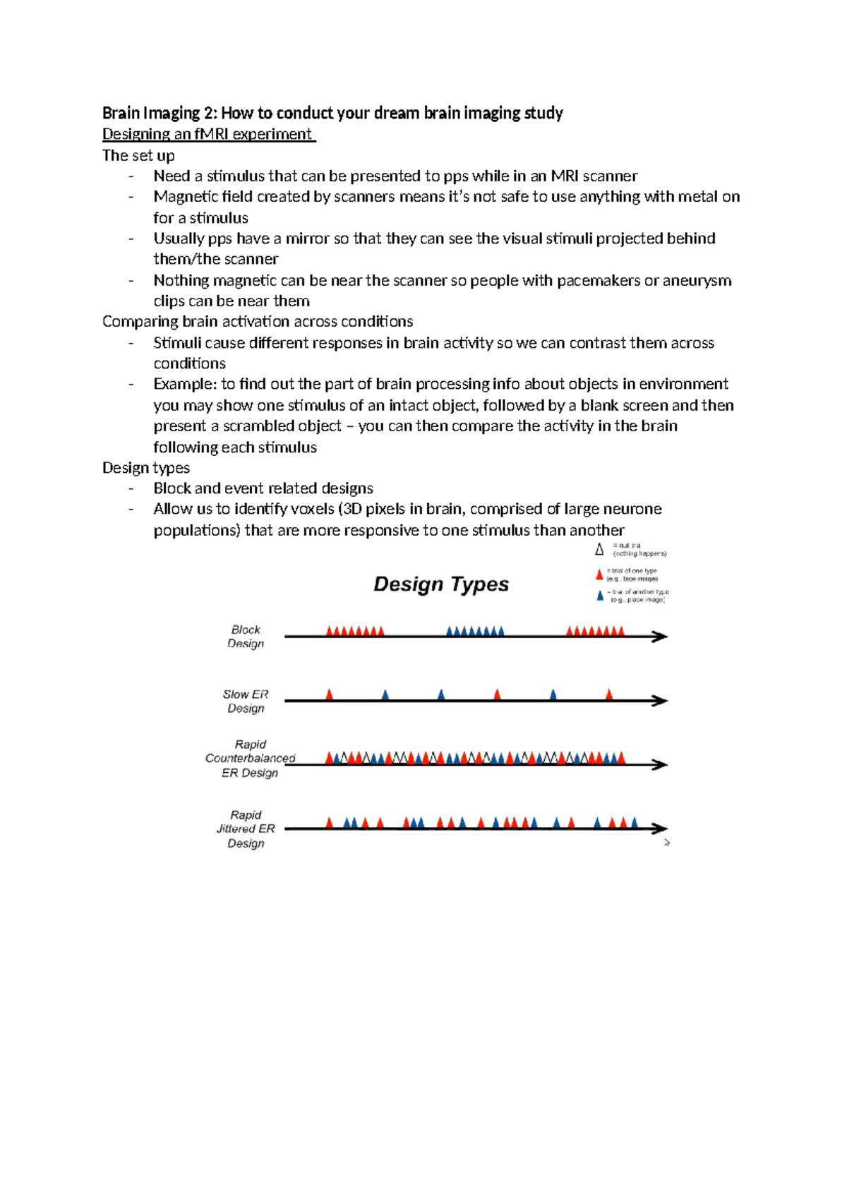 Brain Imaging 2 LN - lecture notes - Brain Imaging 2: How to conduct ... Brain Imaging 2 LN - lecture notes - Brain Imaging 2: How to conduct ...