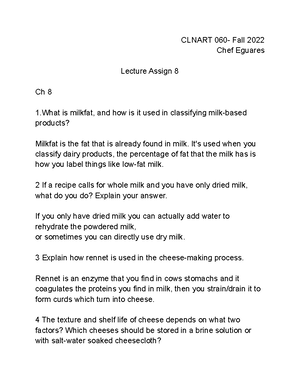 Culinary 060 On Cooking 6th Edition Chapters 8-10 and 12 - On Cooking ...