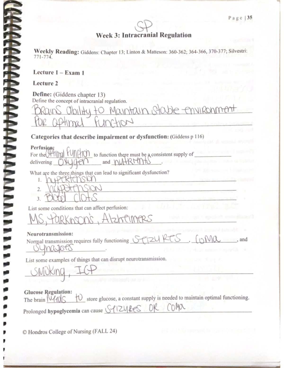 NUR 176 Week 3 PCA - Homework - Page 135 Week 3: Intracranial ...