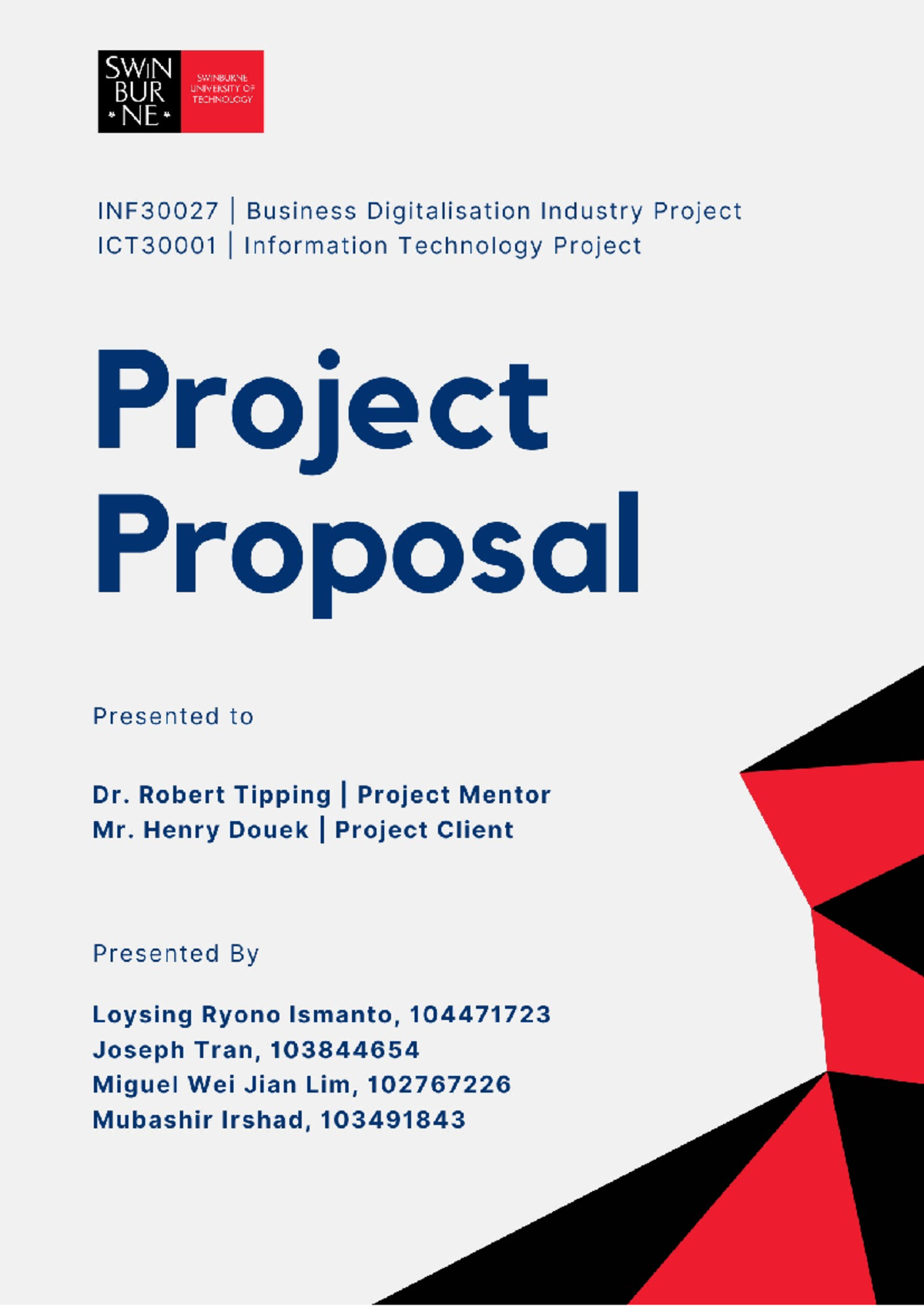 Initial Project Proposal - Contents Executive - Studocu