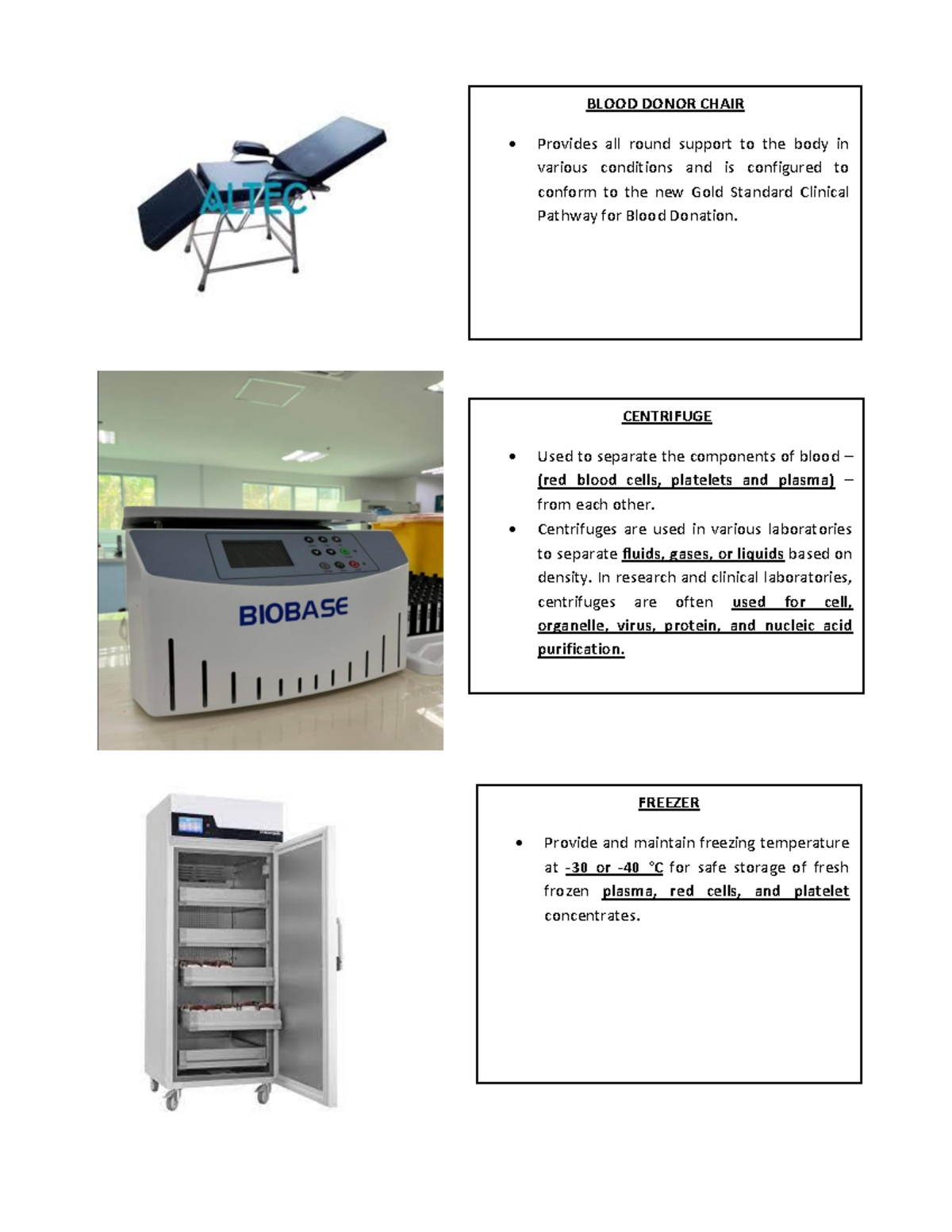 BB-LAB- Equipment - BLOOD DONOR CHAIR Provides all round support to the ...