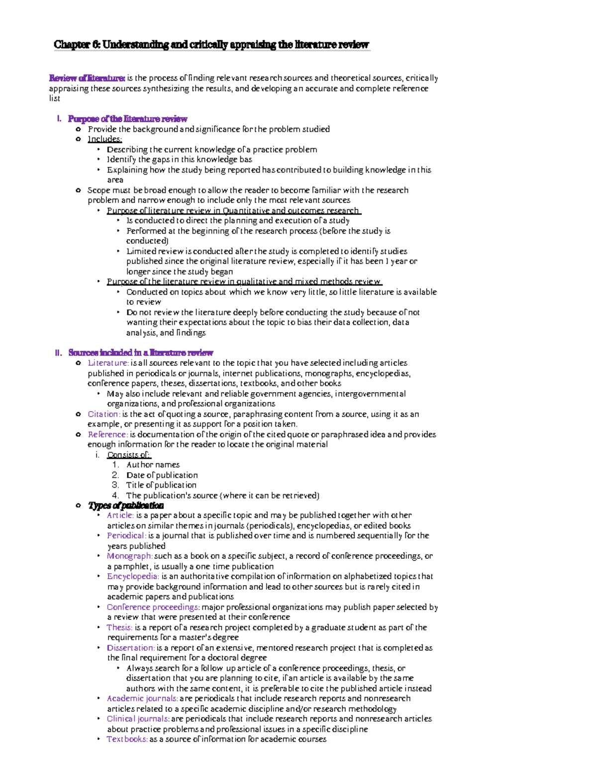 Chapter 6 notes - Professor Egan - Chapter 6: Understanding and ...