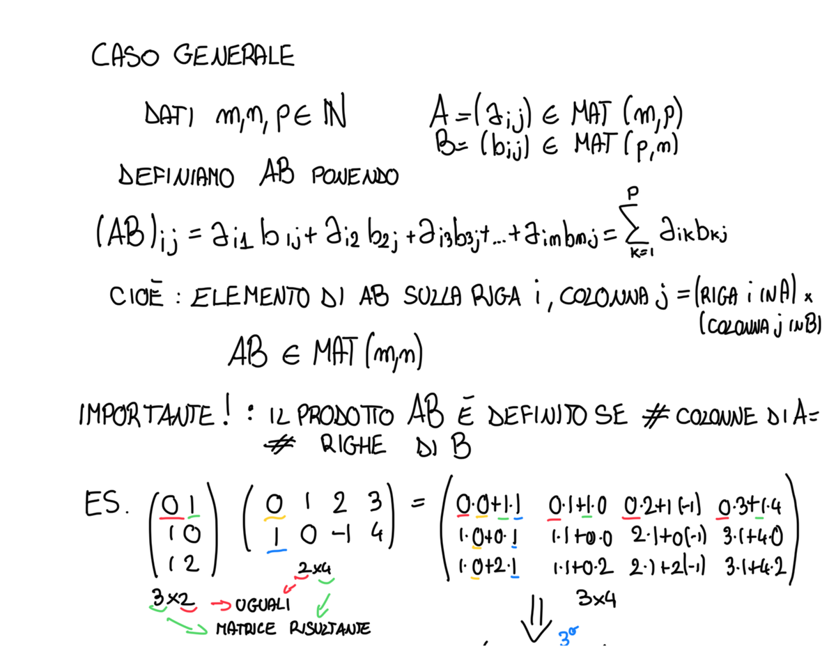 Pivot e algebra delle matrici seconda lezione - Geometria e algebra ...