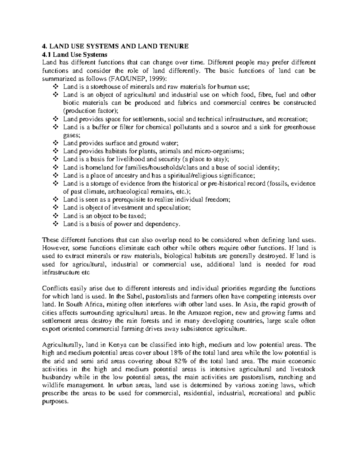 LAND Tenure rongo 2018 2015 group-1 - 4. LAND USE SYSTEMS AND LAND ...