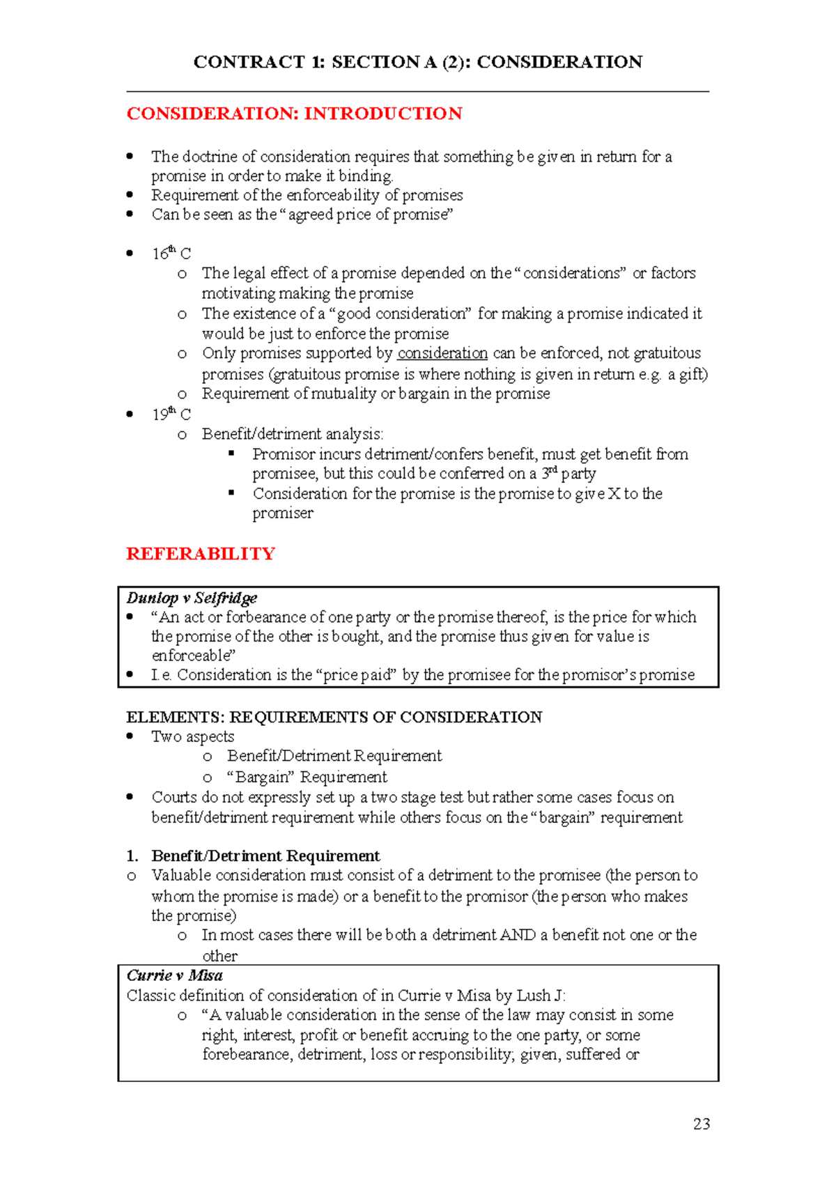 A2. Consideration - Framework - - Studocu
