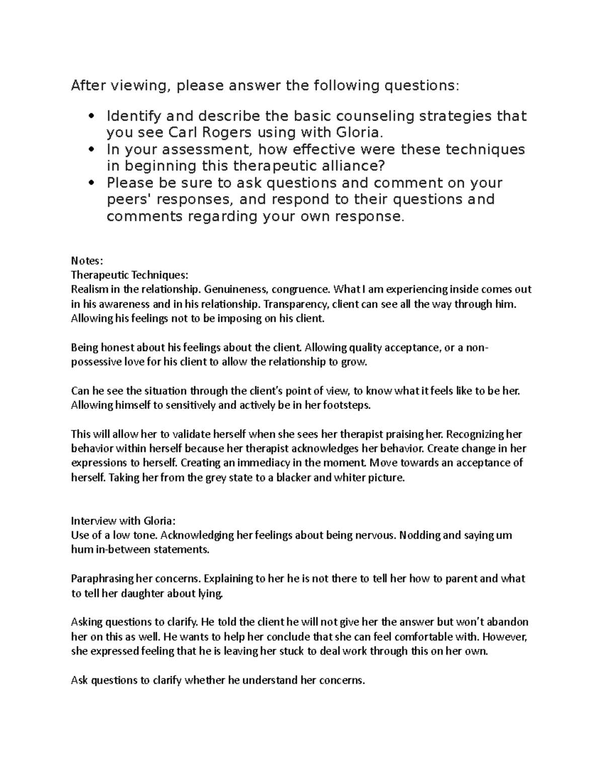 PSY 315 Discussion 2-2 - After viewing, please answer the following ...