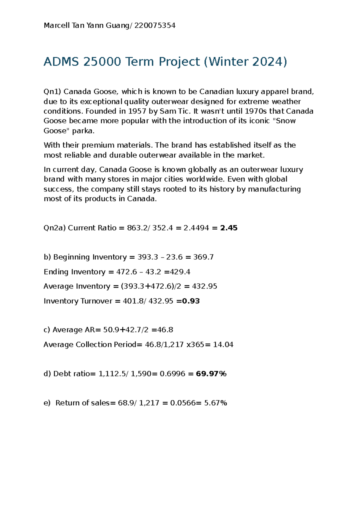 ADMS 25000 Term Project - Marcell Tan Yann Guang/ 220075354 ADMS 25000 ...