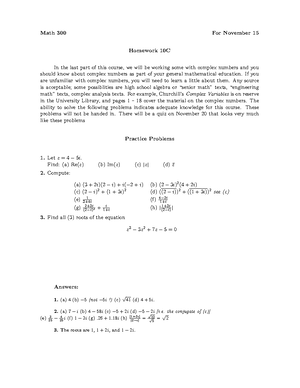 300F07HW6 - HWs given in class for Math 300, Carl Cowen courses - Math ...