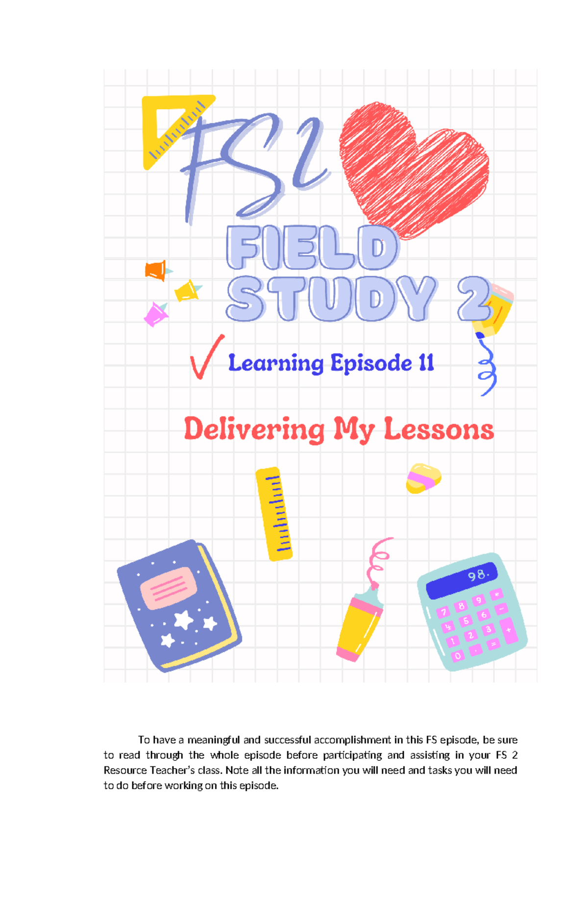 FS2-Episode-11 - reference - To have a meaningful and successful accomplishment in this FS ...