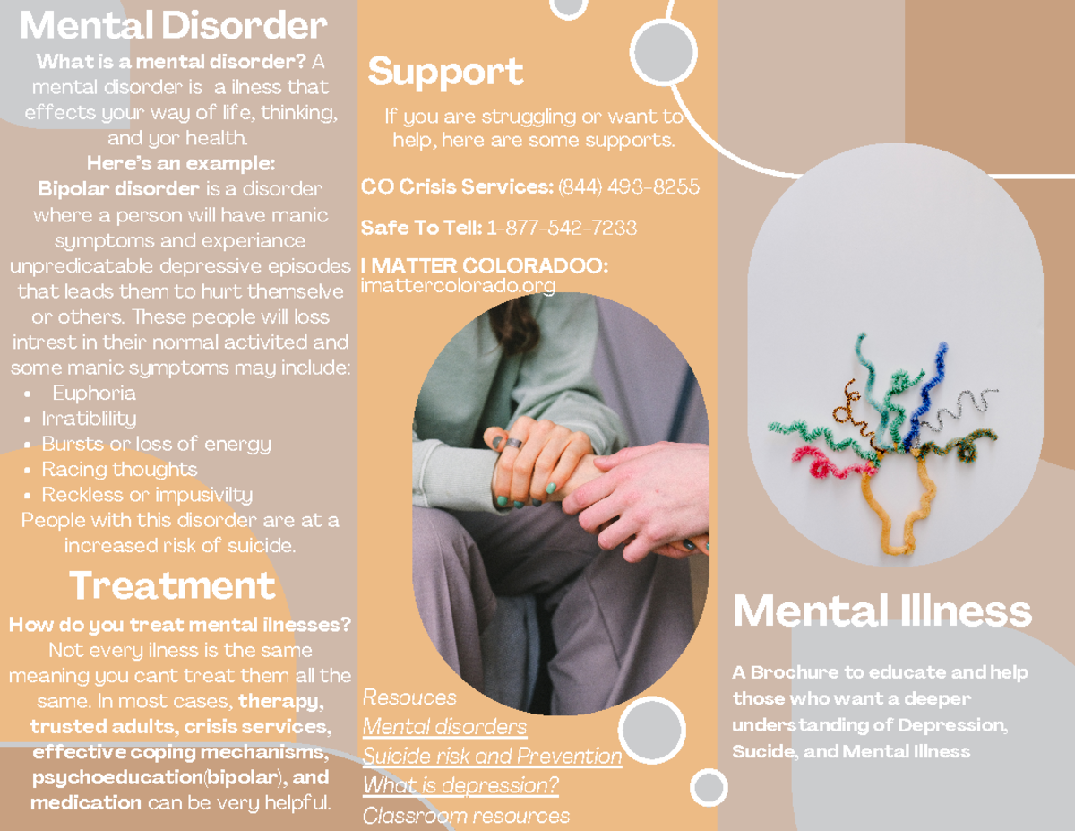 Health Brochure - Its a brochere - Mental Illness Resouces Mental ...