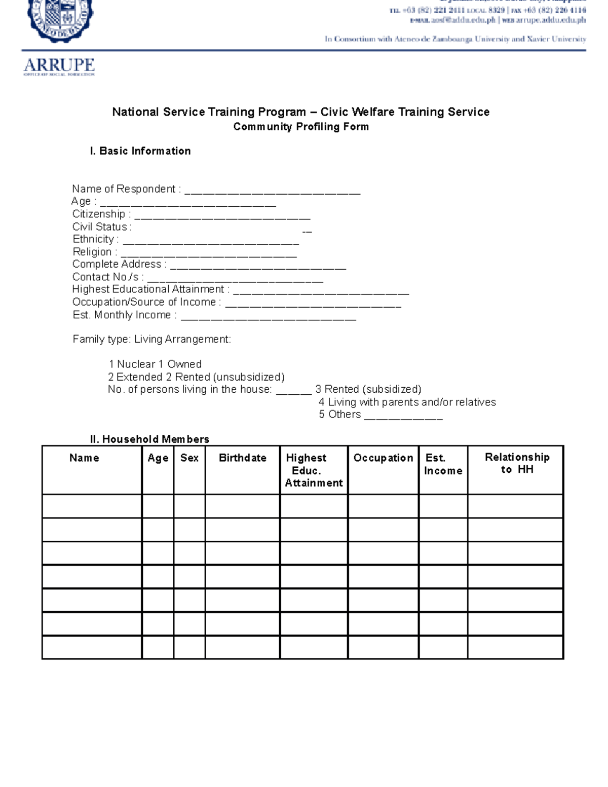 Sample Comm Profiling for NSTP 2 Recommended Action/ Solution Change a ...