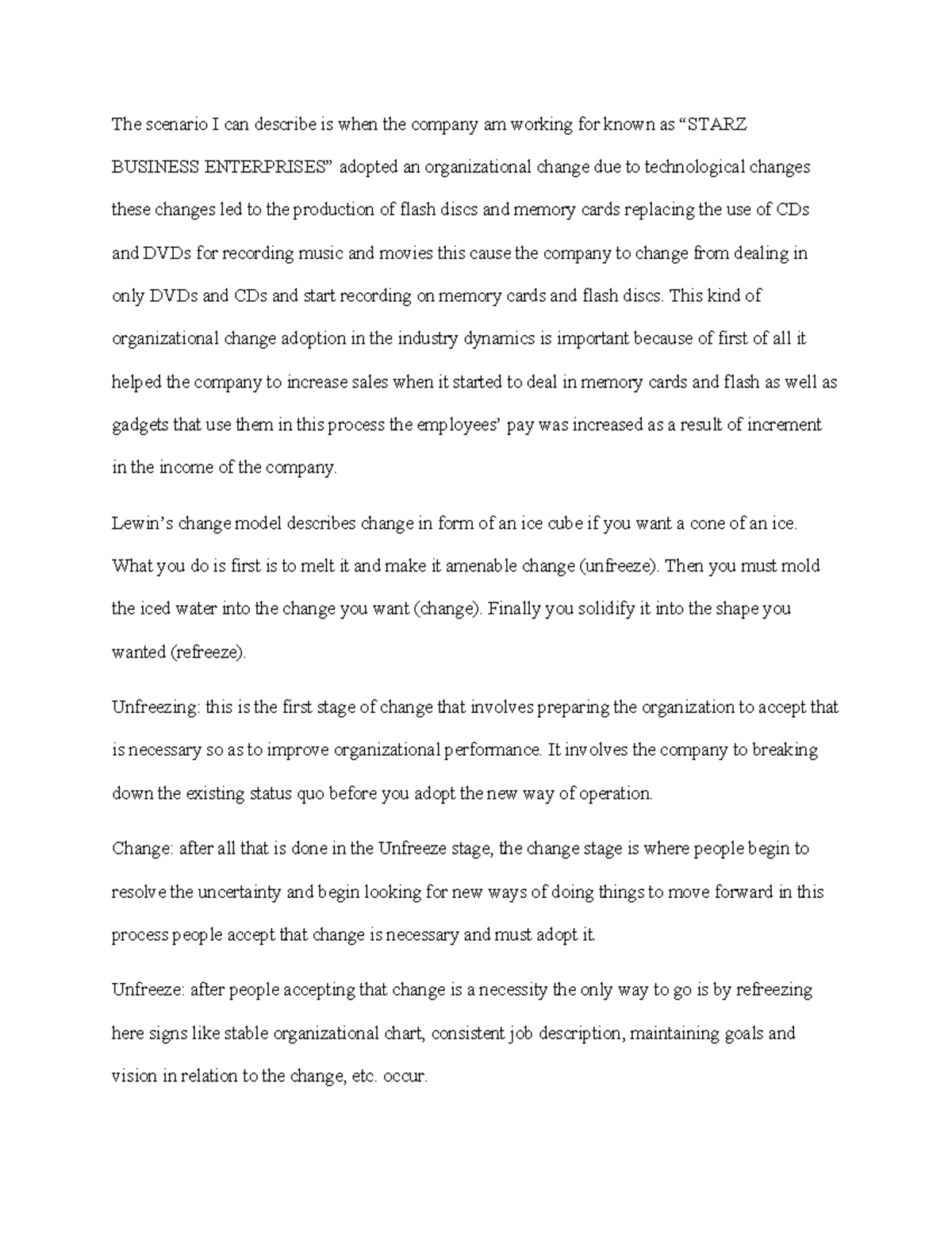 Learning journal unit7 BUS1101 - The scenario I can describe is when ...