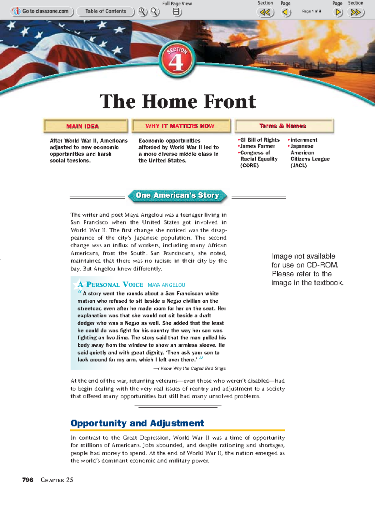 Section 4 The Homefront - ####### 796 CHAPTER 25 ####### MAIN IDEAMAIN ...