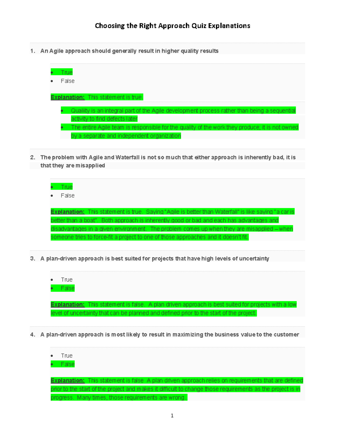 Choosing+the+Right+Approach+Quiz+Explanations - Choosing the Right ...
